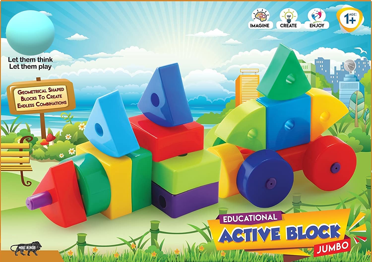 Buy PRISMAXIC Active Jumbo Blocks for Pre School Kids Motor Skills Brain Development Learning ...