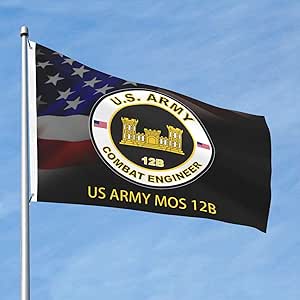 Amazon.com : Us Army Mos 12b Combat Engineer Premium 2x3FT Flag ...