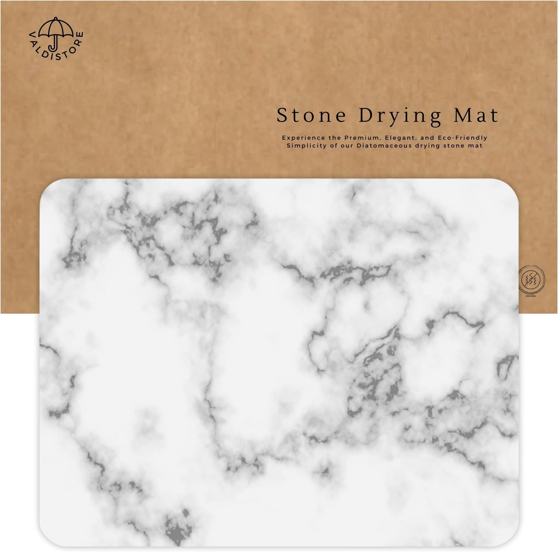 Amazon.com: SANOAH | Stone Drying Mat for Kitchen Counter, with Sink ...