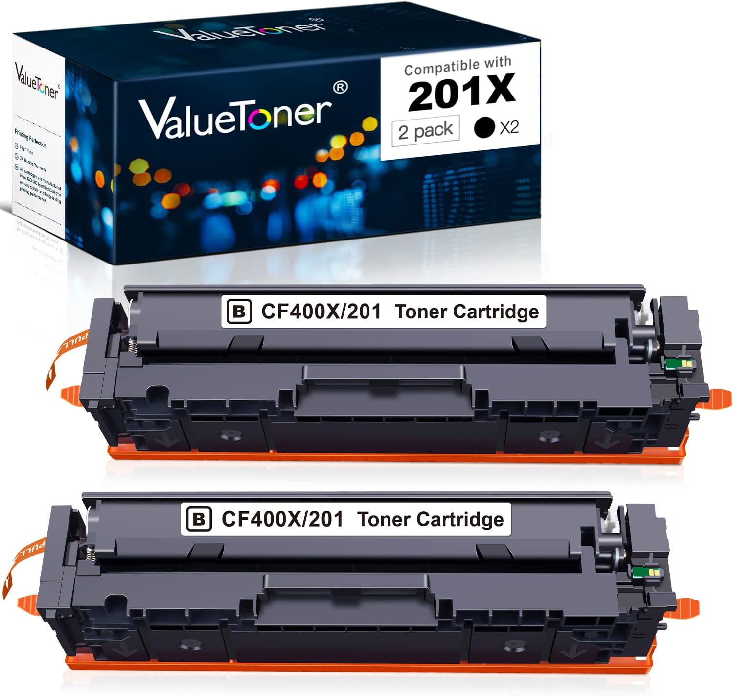 Valuetoner Compatible Toner Cartridge Replacement for HP 201X 201A ...