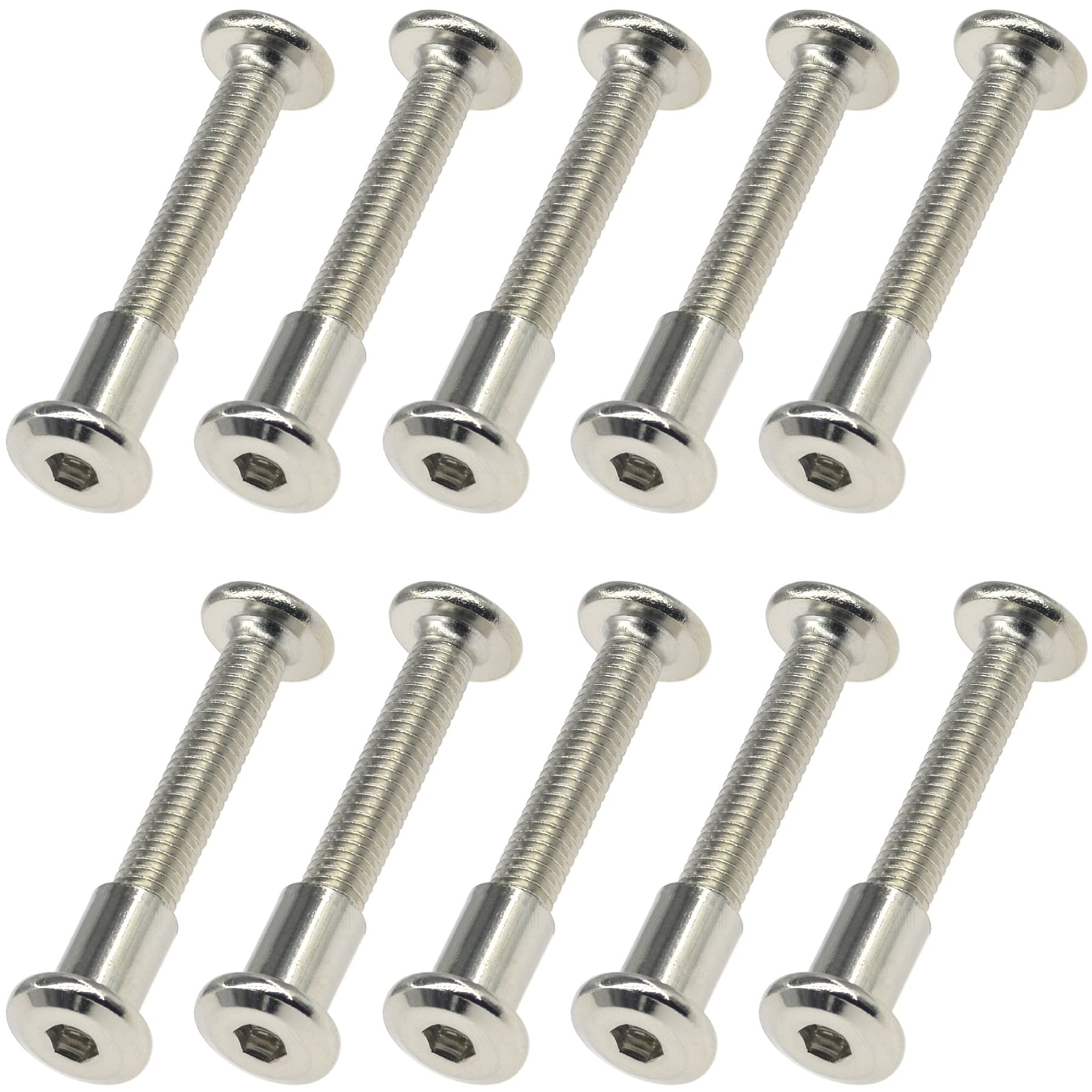 10 Sets M6*35 Hex Socket Furniture Pair-Locking Connection Screws Bolts ...