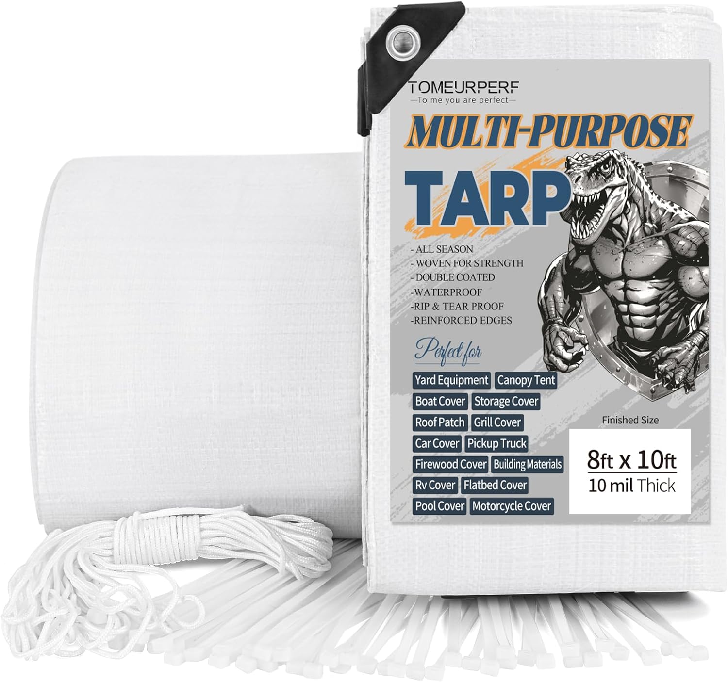 Amazon.com: Tarps Heavy Duty Waterproof 8 X 10 Feet, Multipurpose ...