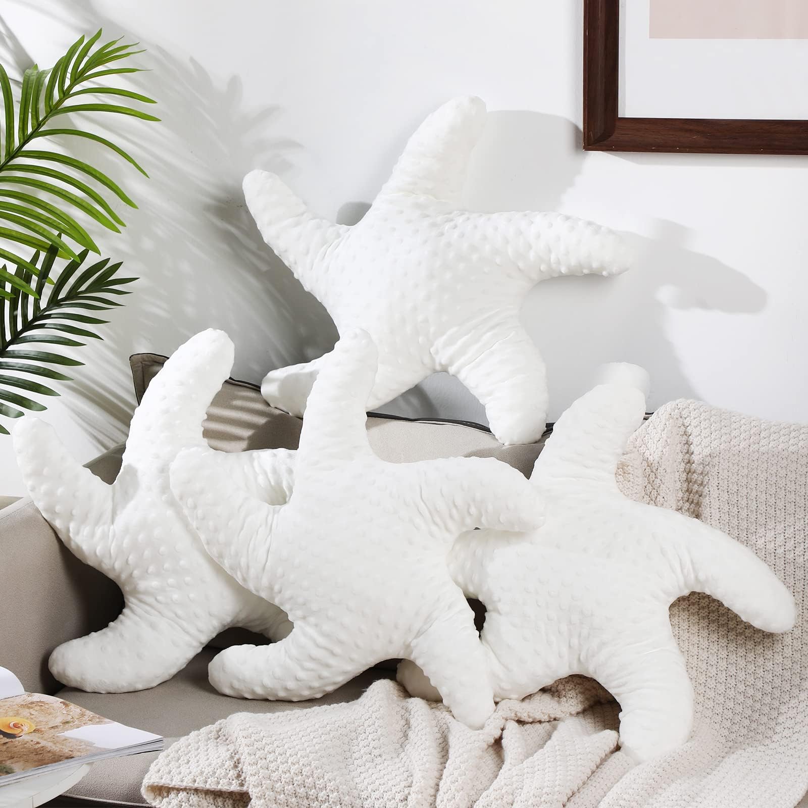 Amazon.com: Tatuo 2 Pcs 2 Pcs Starfish Pillow Cute Beach Pillow 20 ...