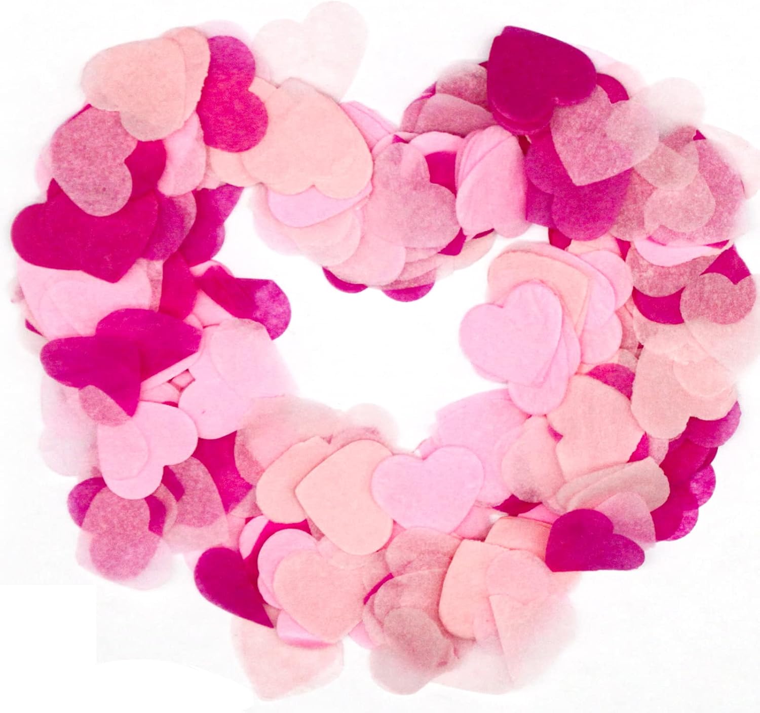 BLMHTWO 6000PCS Heart Confetti, Pink Paper Confetti Table Tissue ...