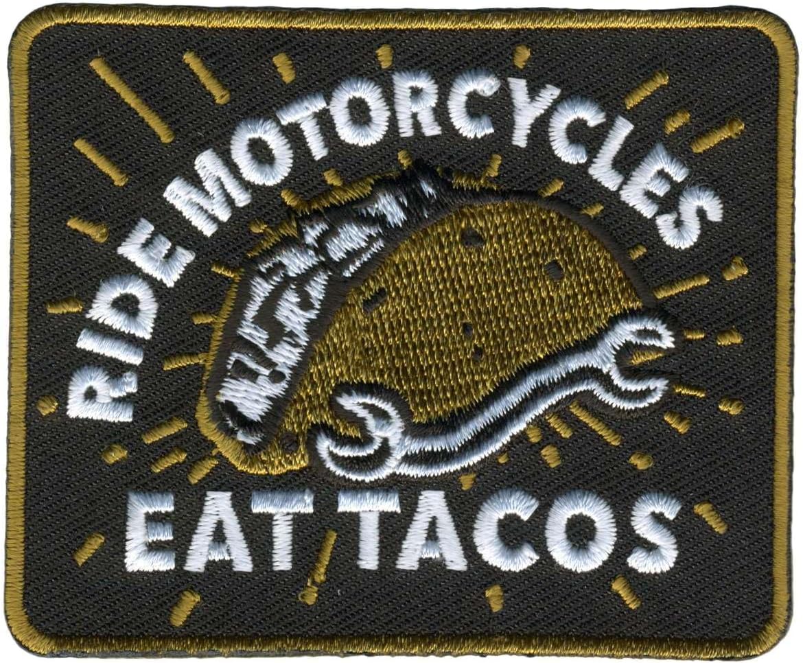Amazon.com: Hot Leathers Ride Motorcycles Eat Tacos Patch PPL9941-3 Width x 2.5 Height Inches ...