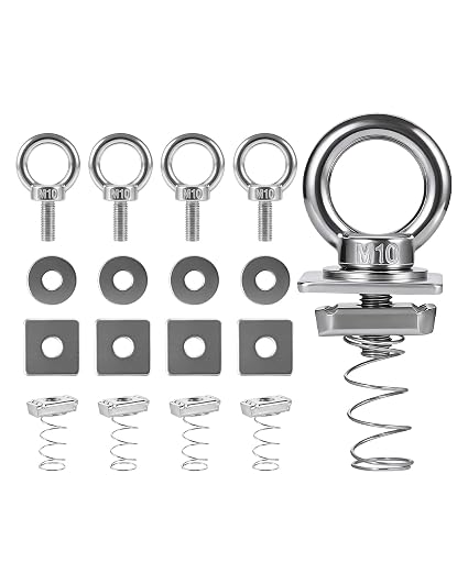Strut Channel Nut and Eye Bolt Set - Heavy Duty Stainless Steel Eye ...