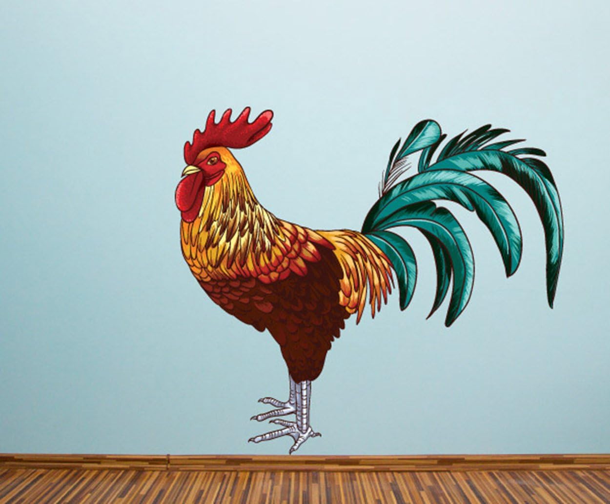 Amazon.com: Rooster Wall Decals Stickers UScolor001, Yellow w/Red ...