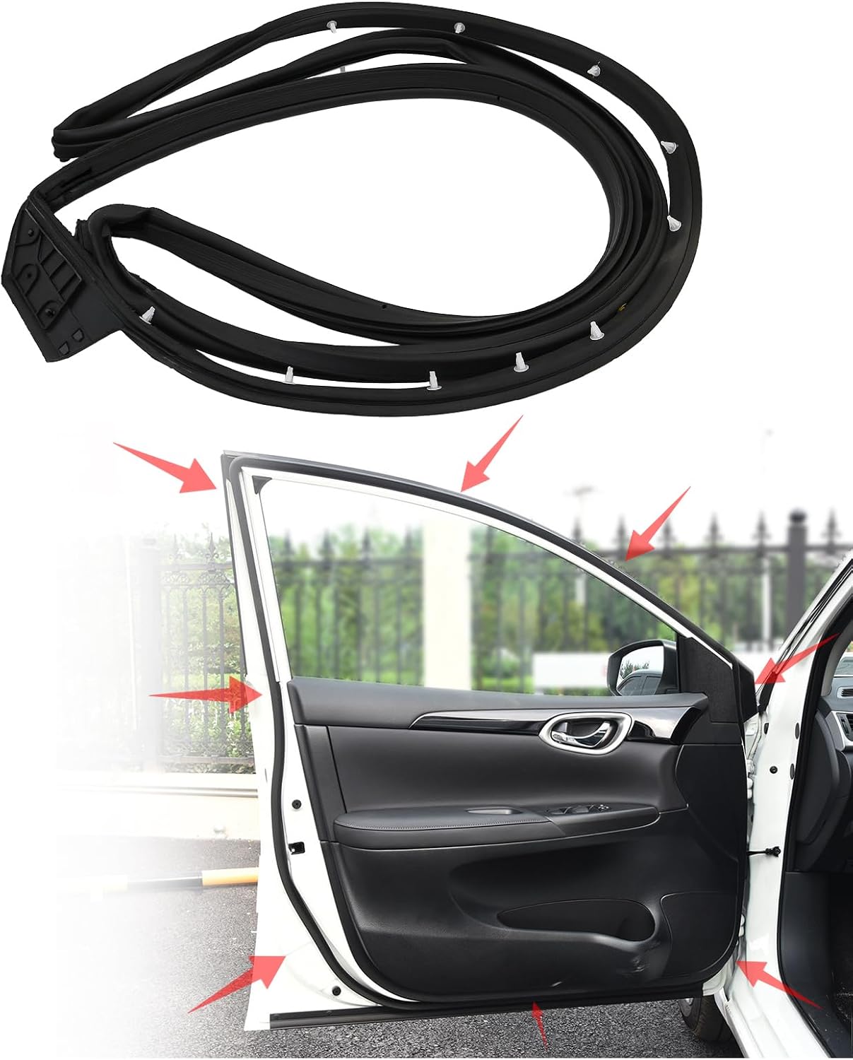 Amazon.com: Door Rubber Seal Weatherstrip Front Left Driver Side ...