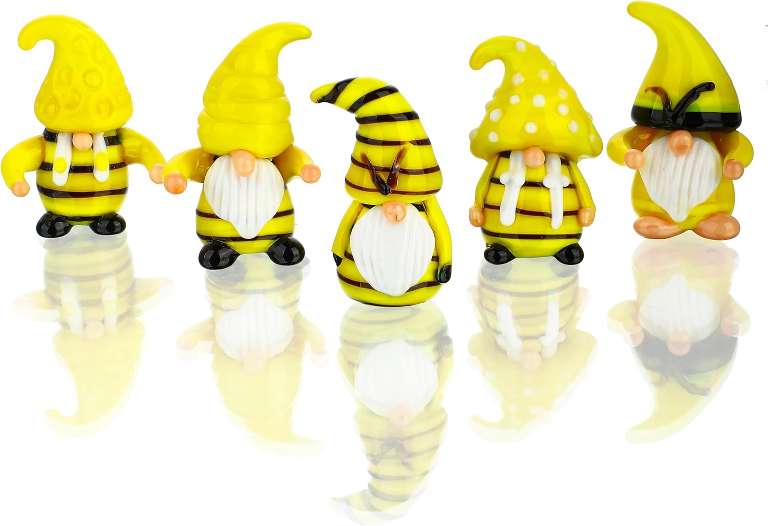 Amazon.com: H&D HYALINE & DORA 5 PCS Bumble Bee Spring Gnome ...