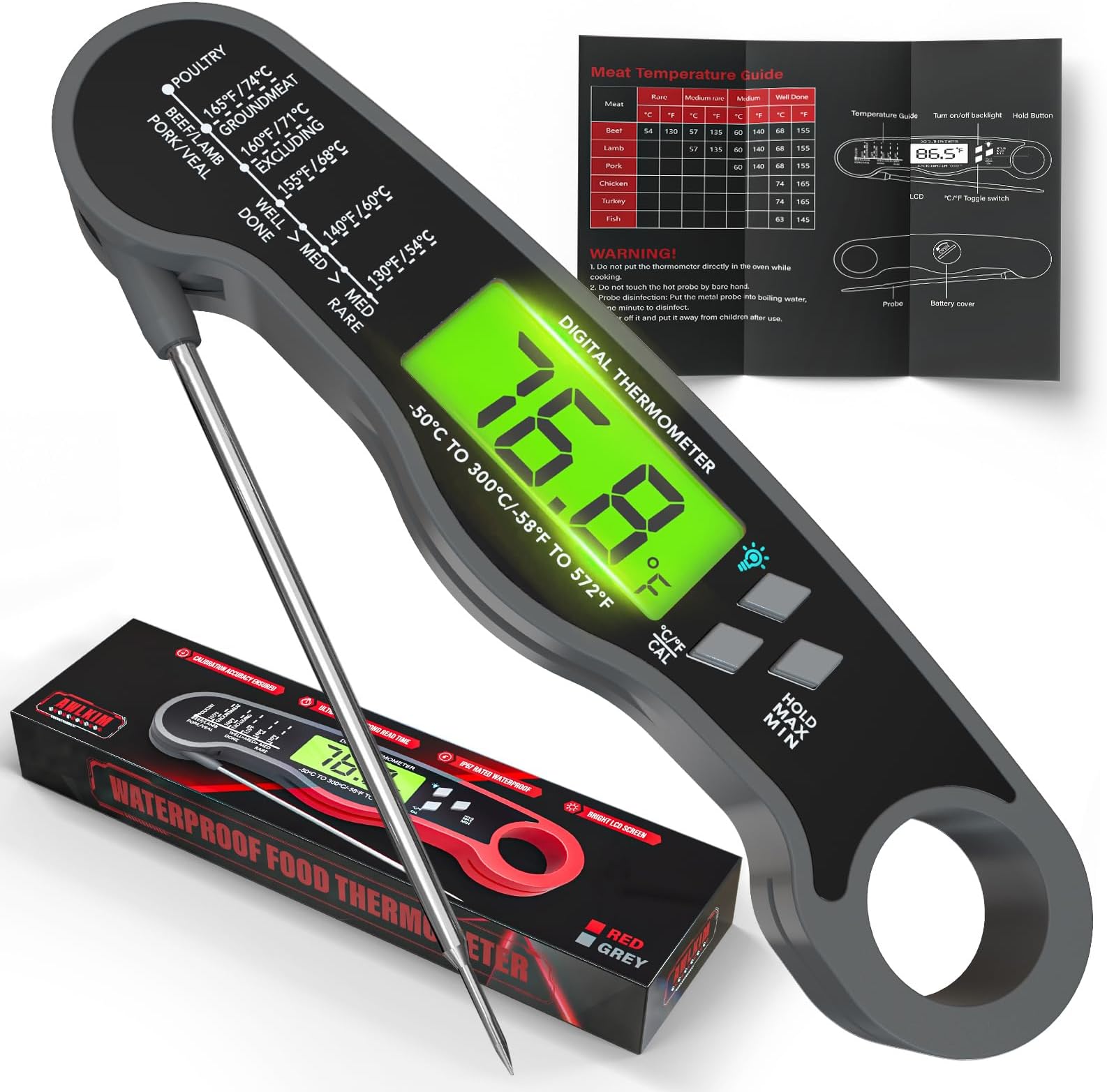 Amazon.com: GoodCook Everyday Instant Read Thermometer: Food ...