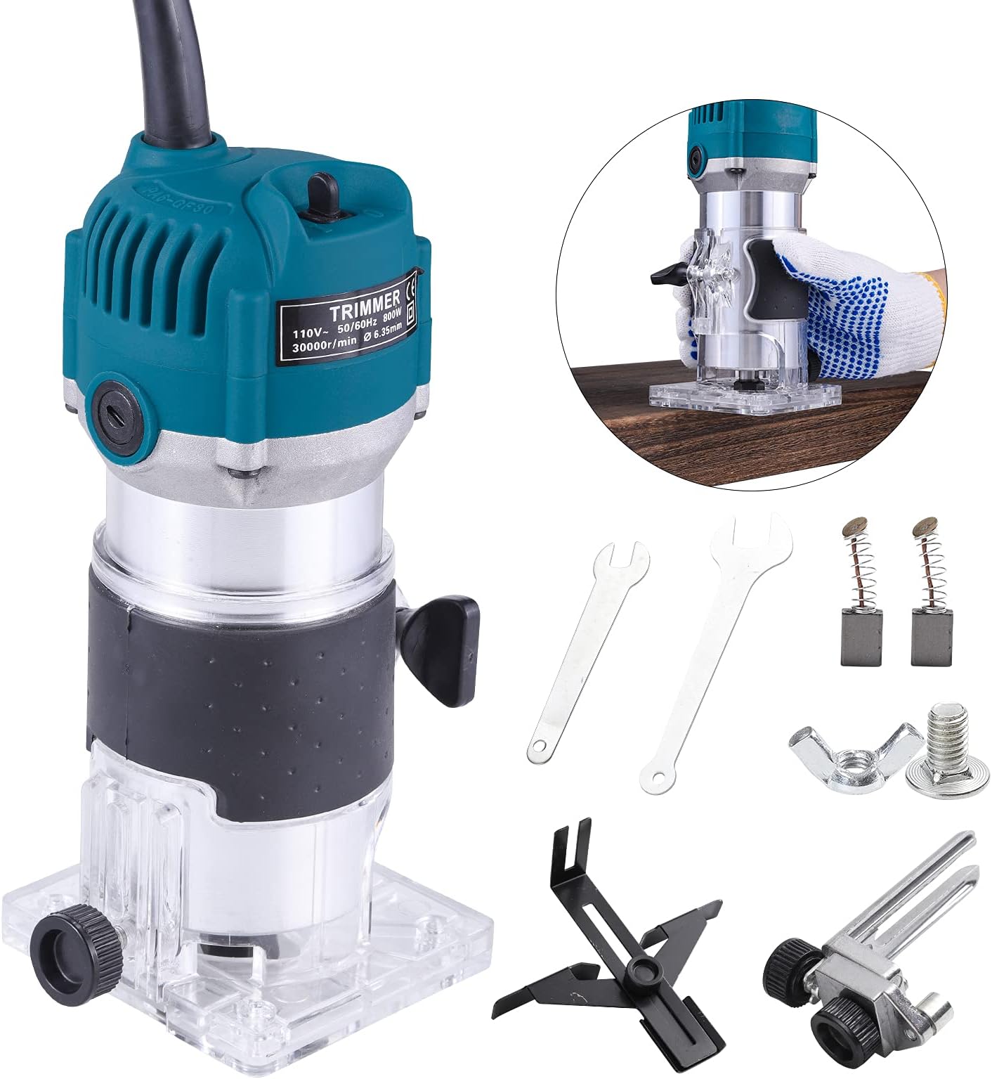 Amazon.com: Electric Hand Wood Trimmer Machine Compact Wood Laminate ...