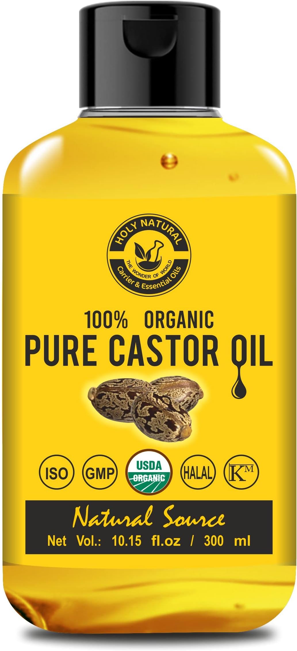 Amazon.com : Castor Oil Pure Carrier Oil - Cold Pressed Castor Oil for ...