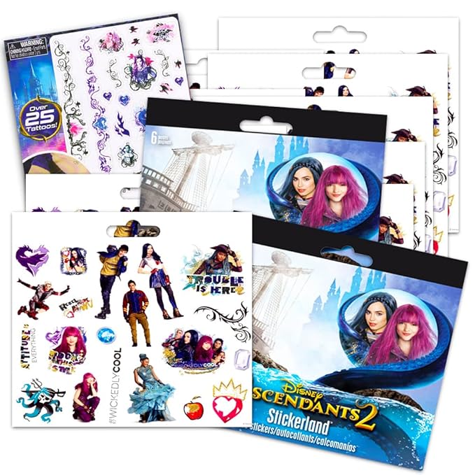 Amazon.com: Disney Descendants Stickers Party Pack Bundle - Over 240 ...