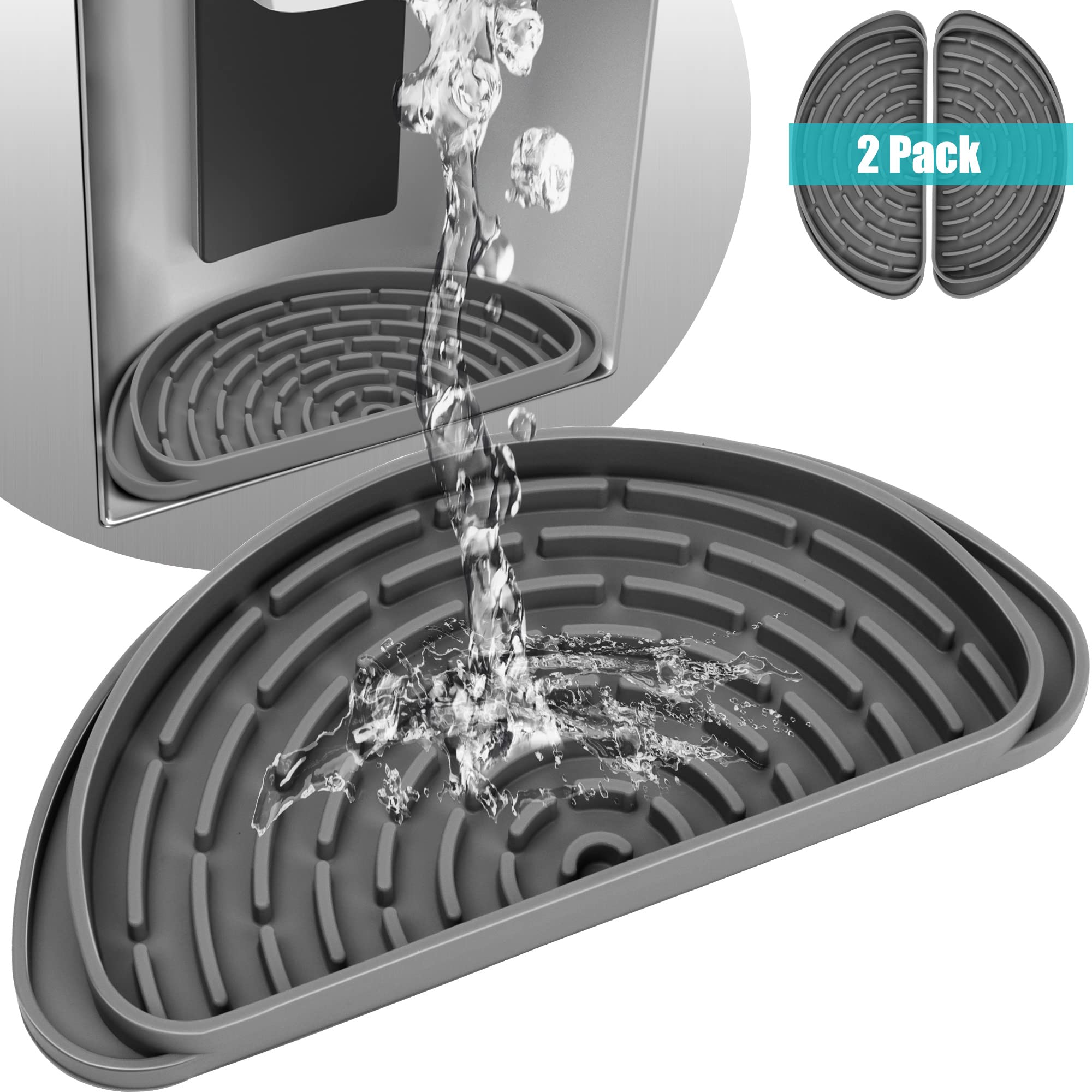 Auoncoe Refrigerator Drip Catcher For Water Tray, 2-Pack Mini ...