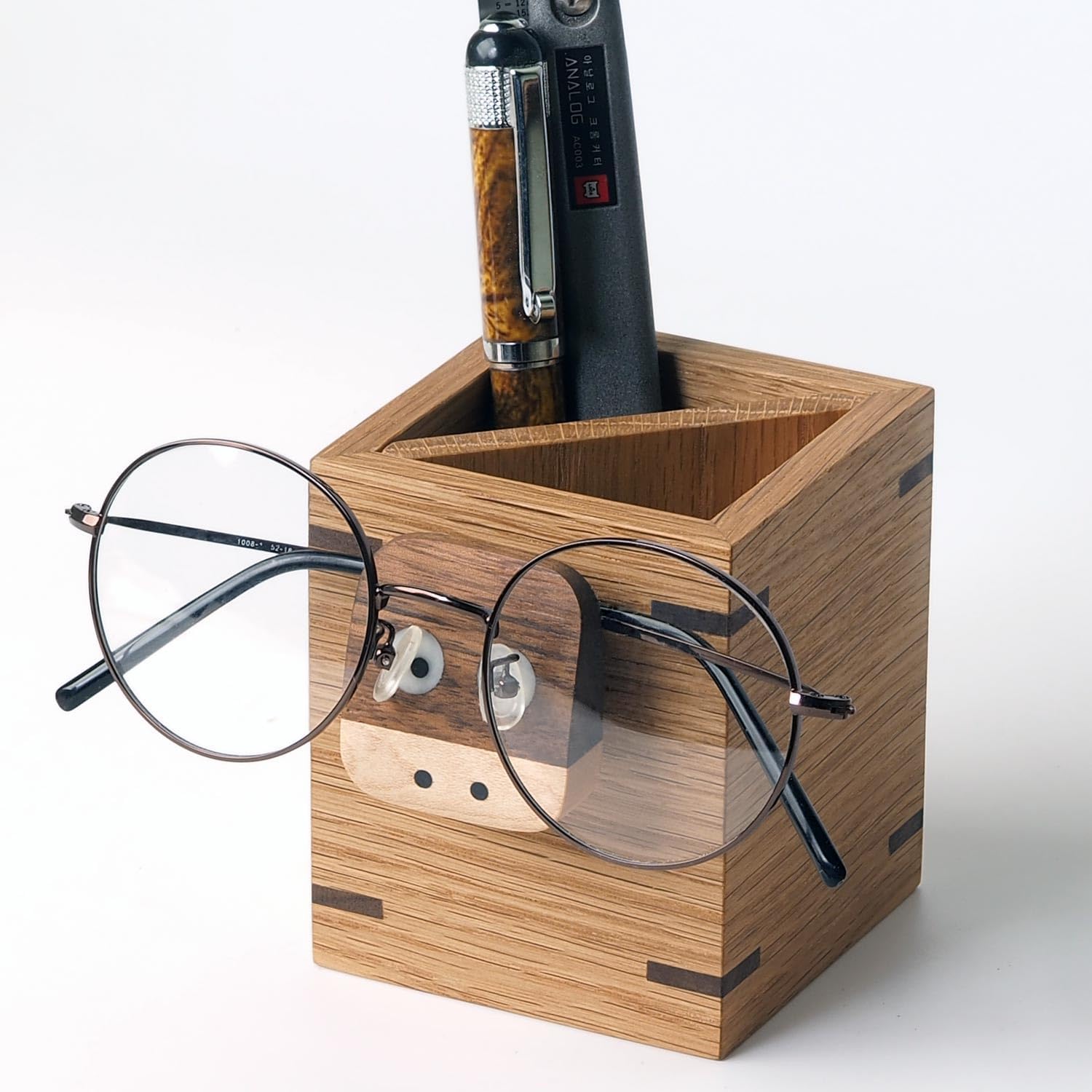 Amazon.com: Wooden Pen Holder, Desk Pen Organizer Pen Holder, Wooden ...