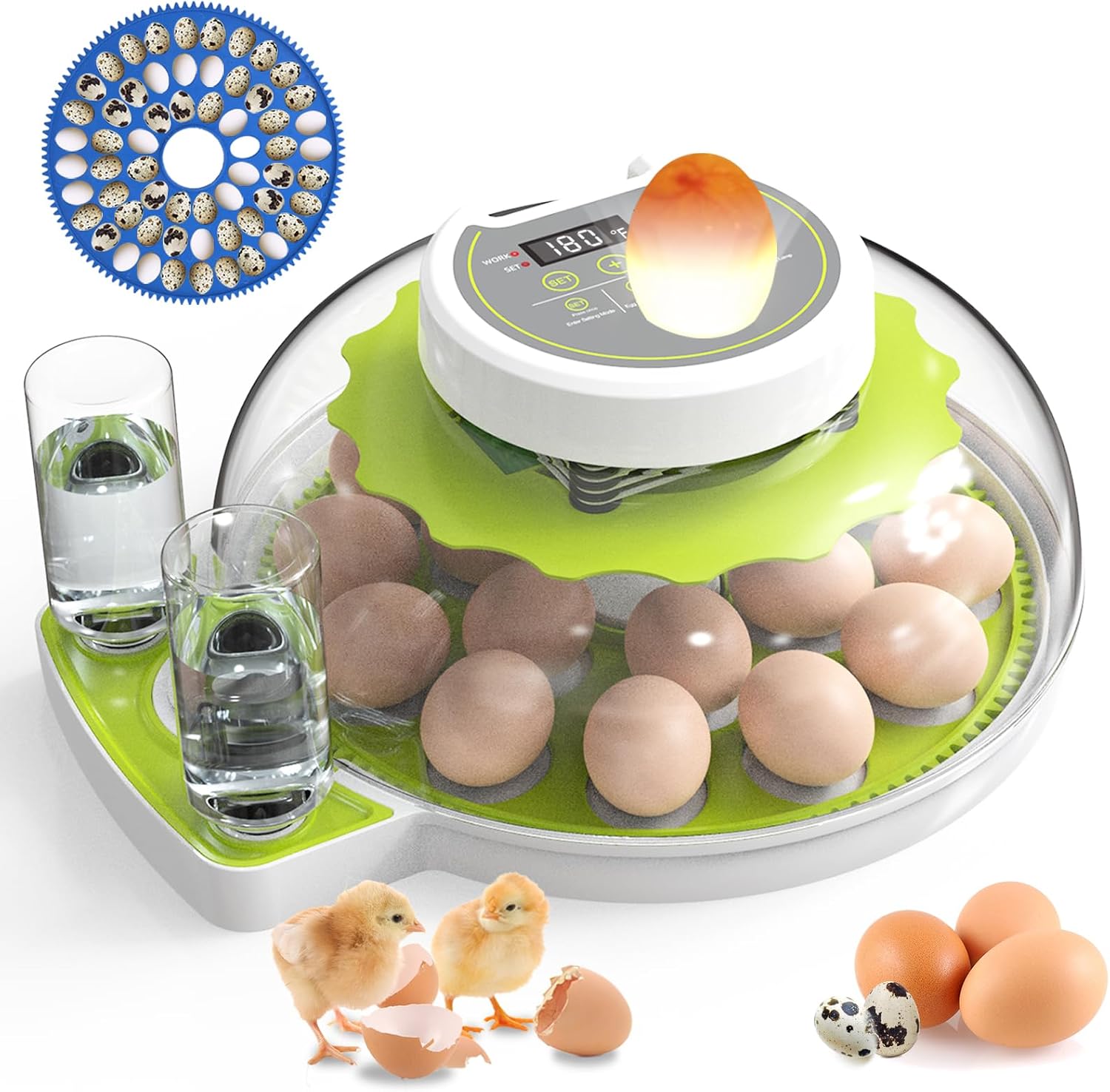18 Egg Incubator for Hatching Eggs,Chicken Incubators with Auto Turning ...