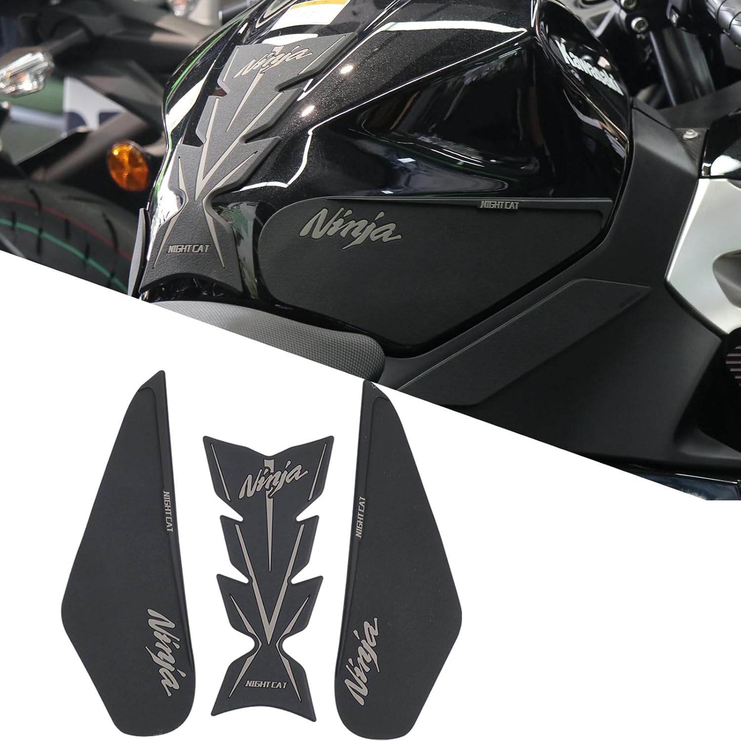 Amazon.com: BIGHGU Gas Tank Protectors Compatible with Kawasaki Ninja ...