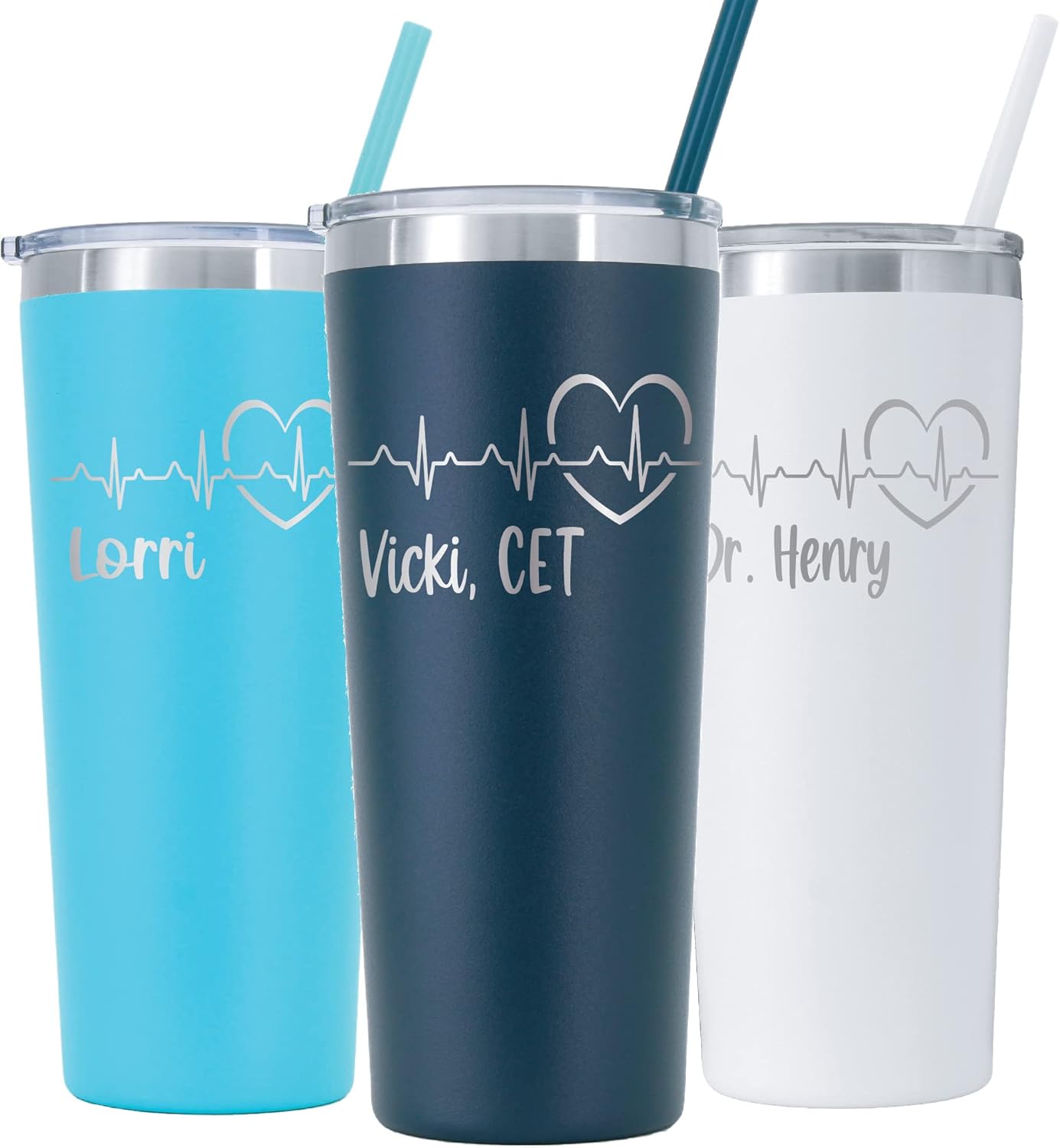 Amazon.com | AVITO Personalized EKG Gift - Laser Engraved - Vacuum ...