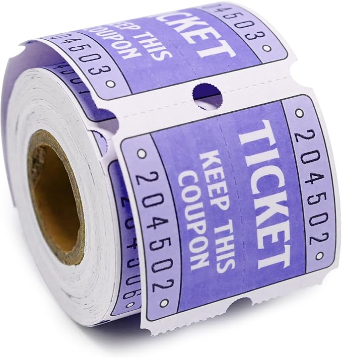 Amazon.com: DGBDPACK 250 Raffle Tickets, 50/50 Double Roll Tickets for ...