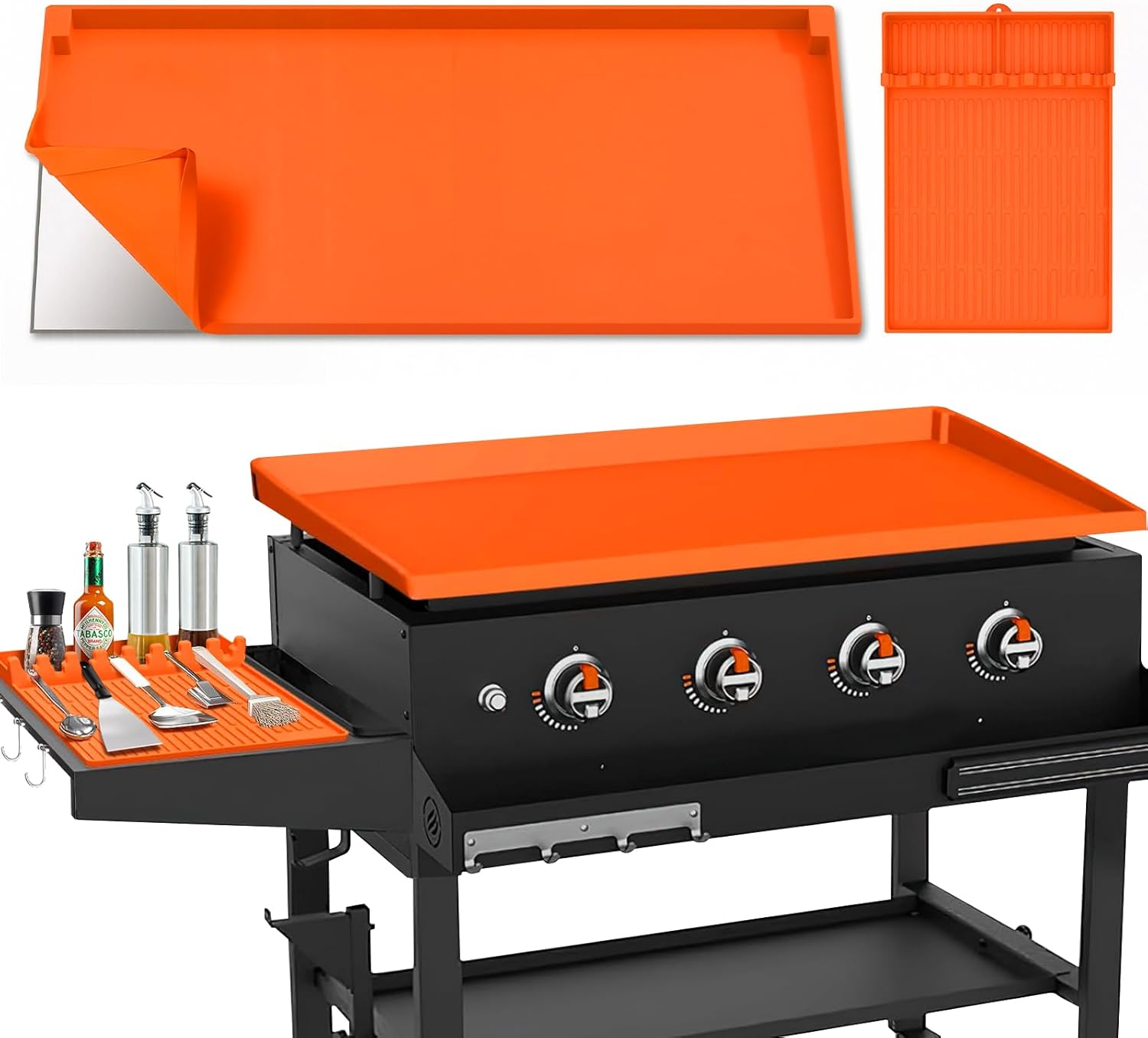 Amazon.com: TAOMAND 28" Blackstone Silicone Griddle Cover and 16 ...