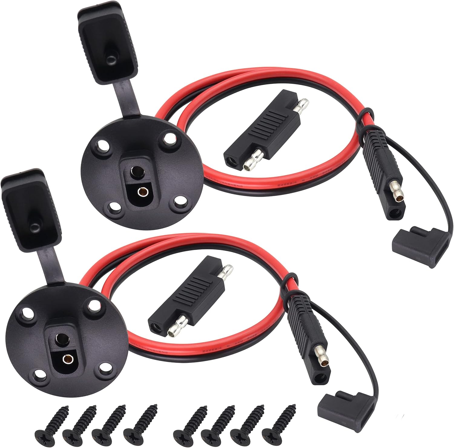 AAOTOKK (2Pack 10AWG SAE Weatherproof Cable SAE Power Socket Sidewall ...