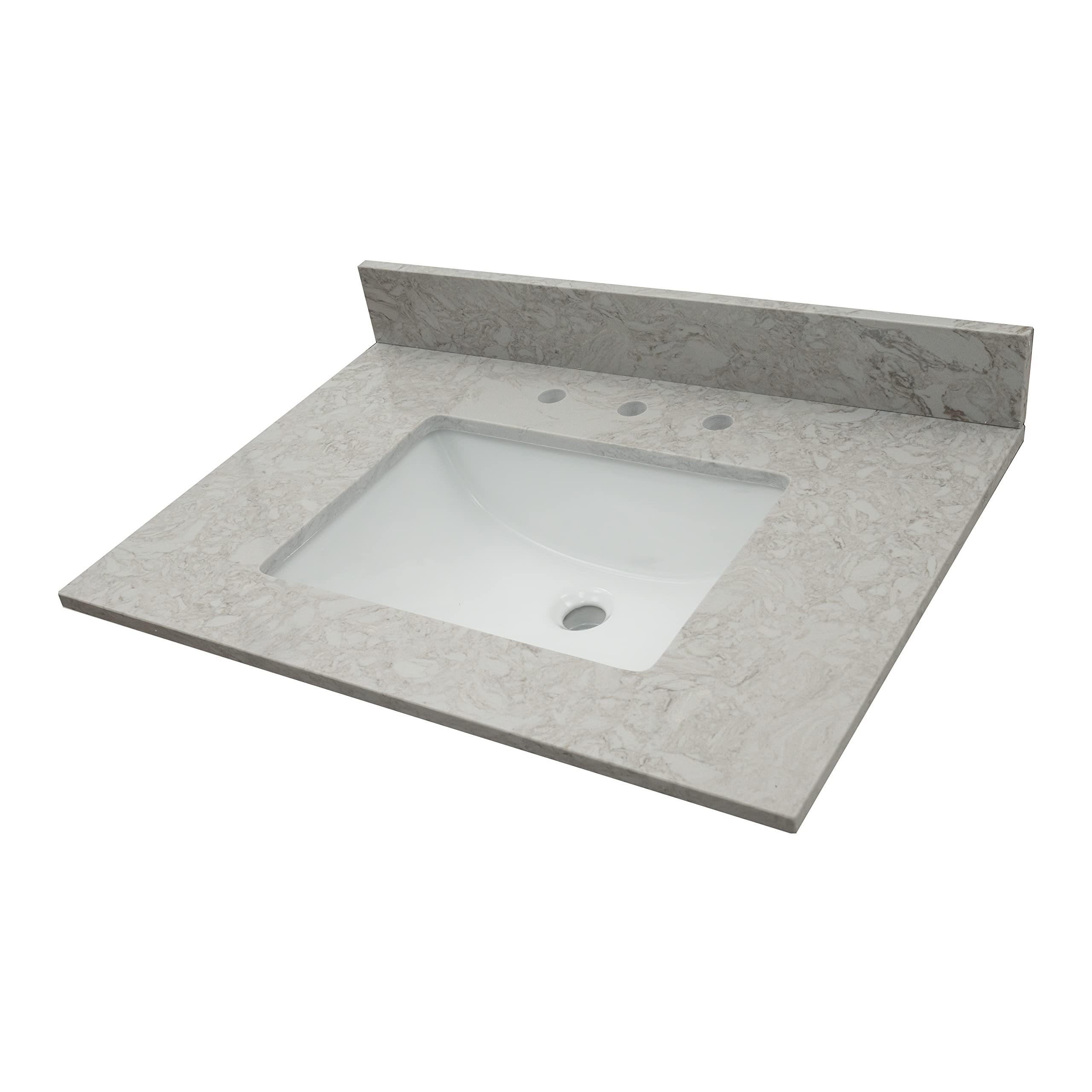 MSI Drifting Fog Vanity Top with Under Mount Rectangle Ceramic Sinks ...