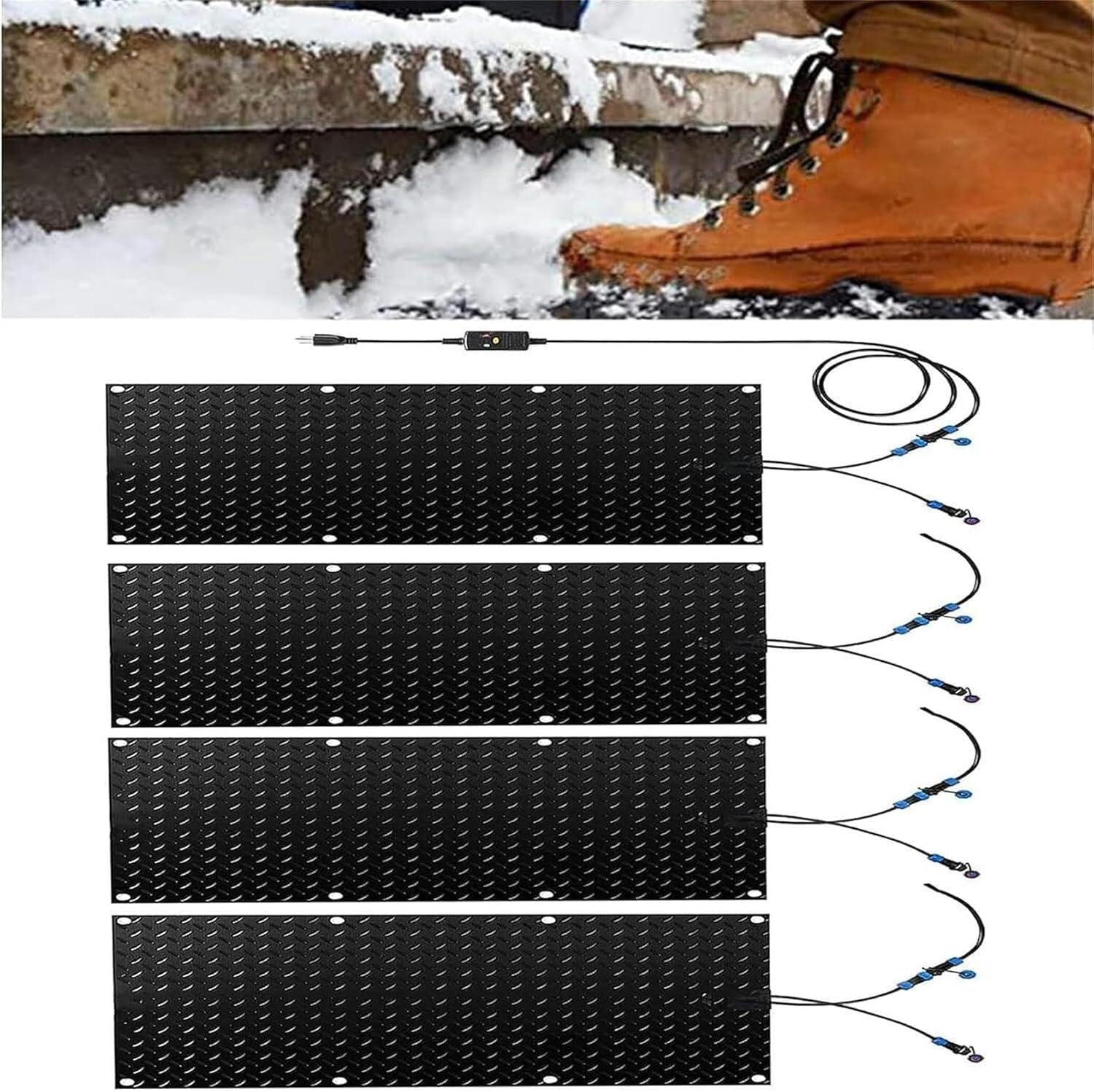 Amazon.com: Snow Melting Mat, Heated Stairs Snow Melting Mat - Ice ...