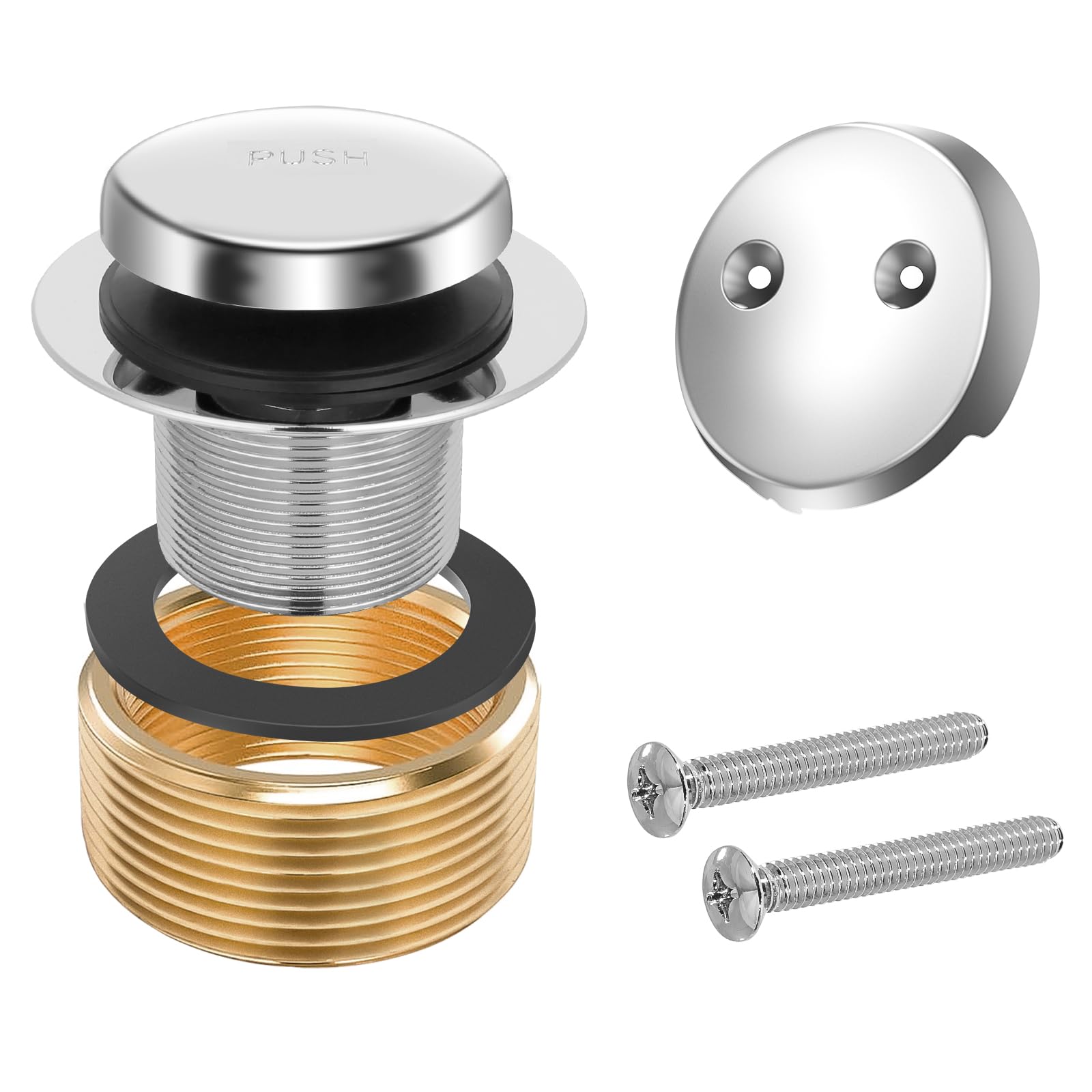 Tip-Toe Bathtub Drain Trim Set Assembly,Replacement Bath Drain Trim Kit ...