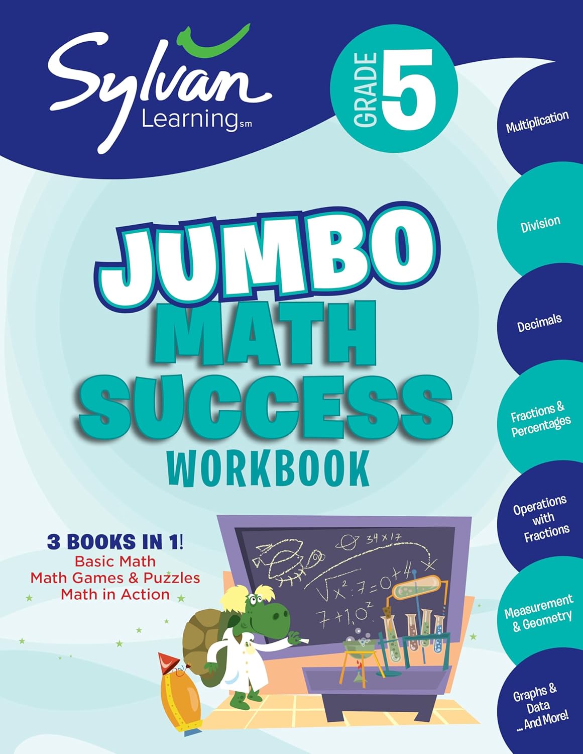 5th Grade Jumbo Math Success Workbook: 3 Books in 1-Basic Math, Math ...