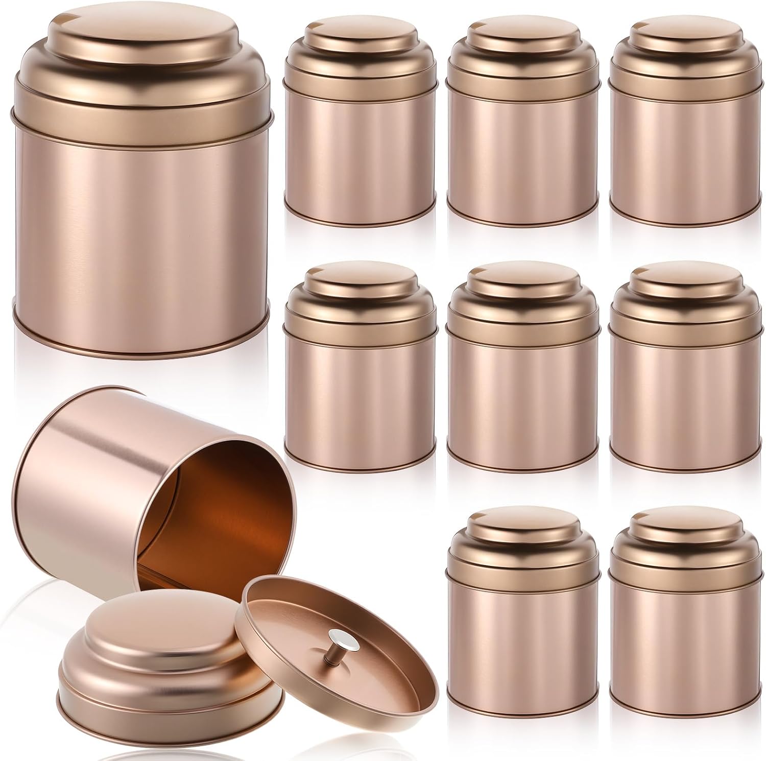 Amazon.com: Qulkws 10 Pack Tea Tins Canister with Airtight Double Lids ...