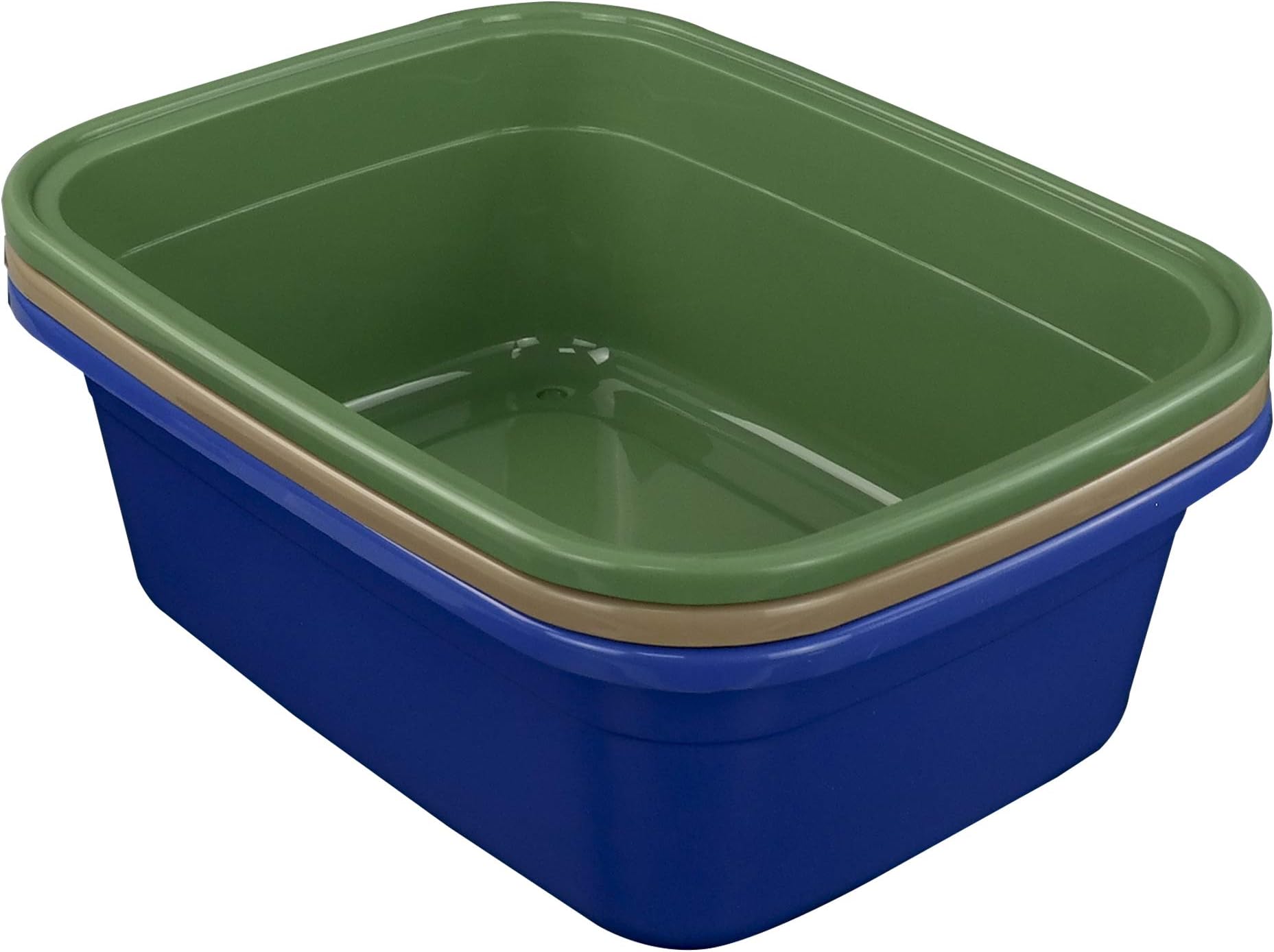 Amazon.com: Gloreen 18 Quart Wash Basins, Large Plastic Rectangular ...