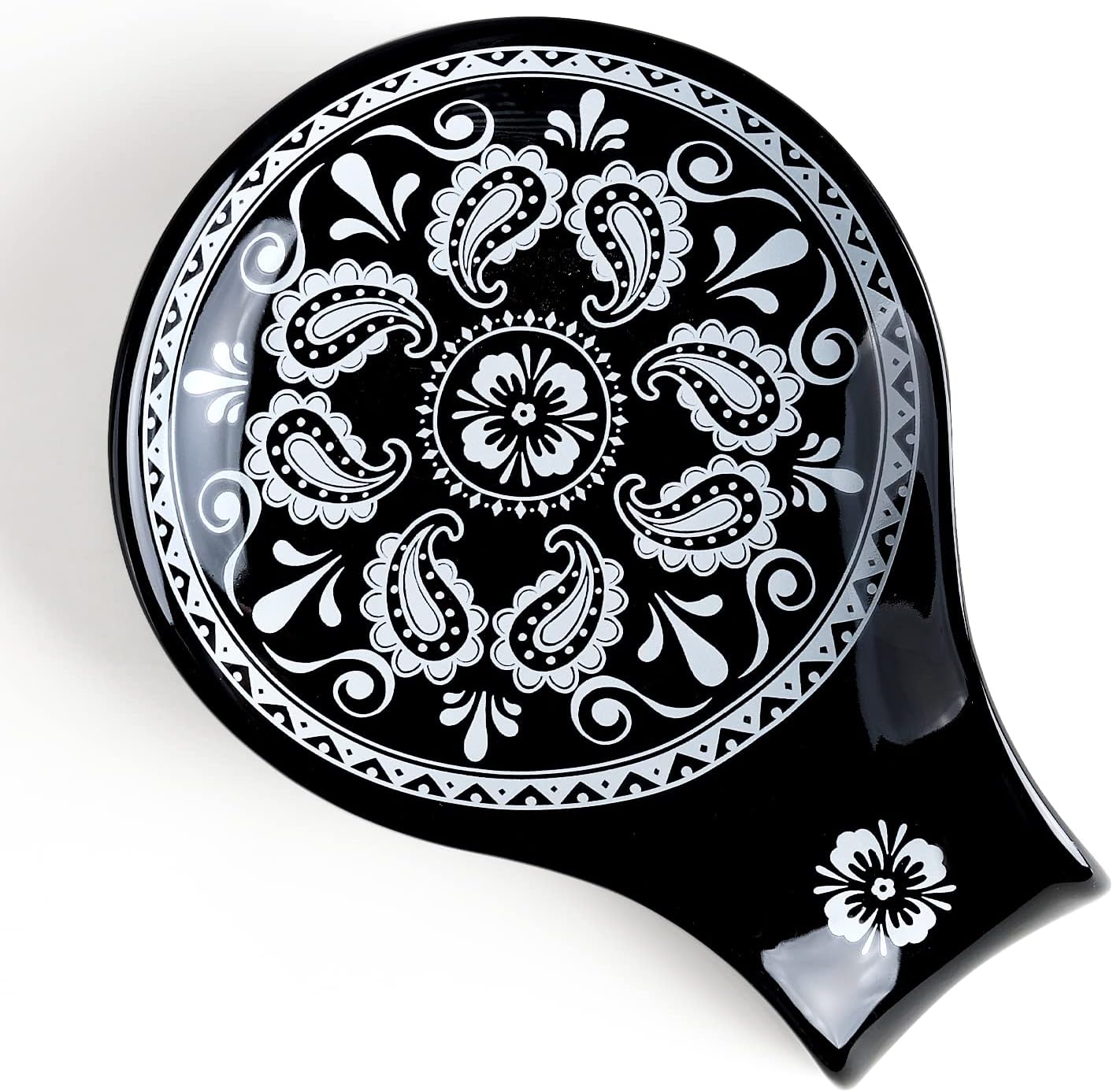 Amazon.com: Bosilunlife Ceramic Spoon Rest - Kitchen Stove Spoon Holder ...