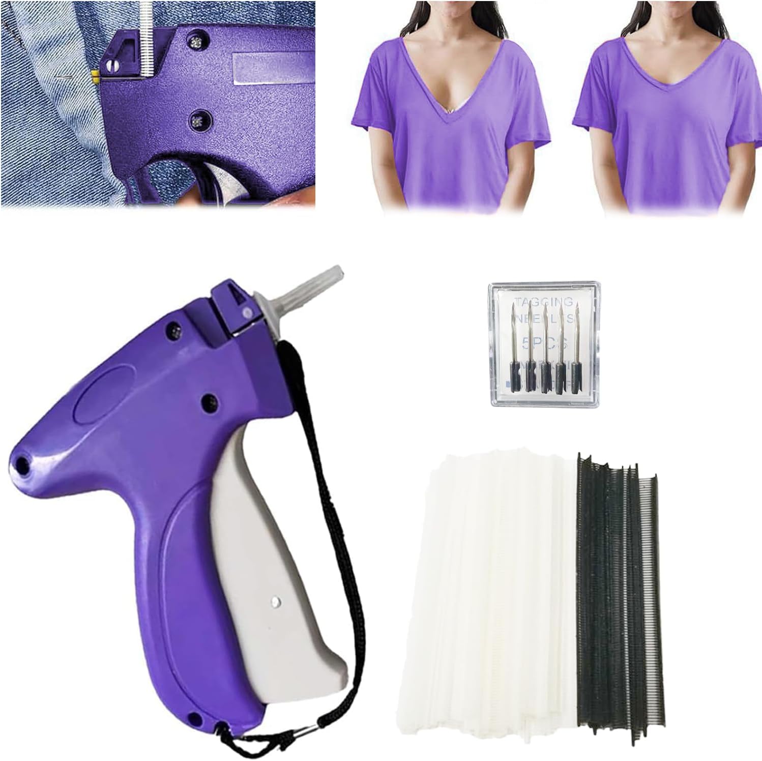 Mini Stitch Hemming Gun for Clothes - Quick Clothing Fixer with 5 ...