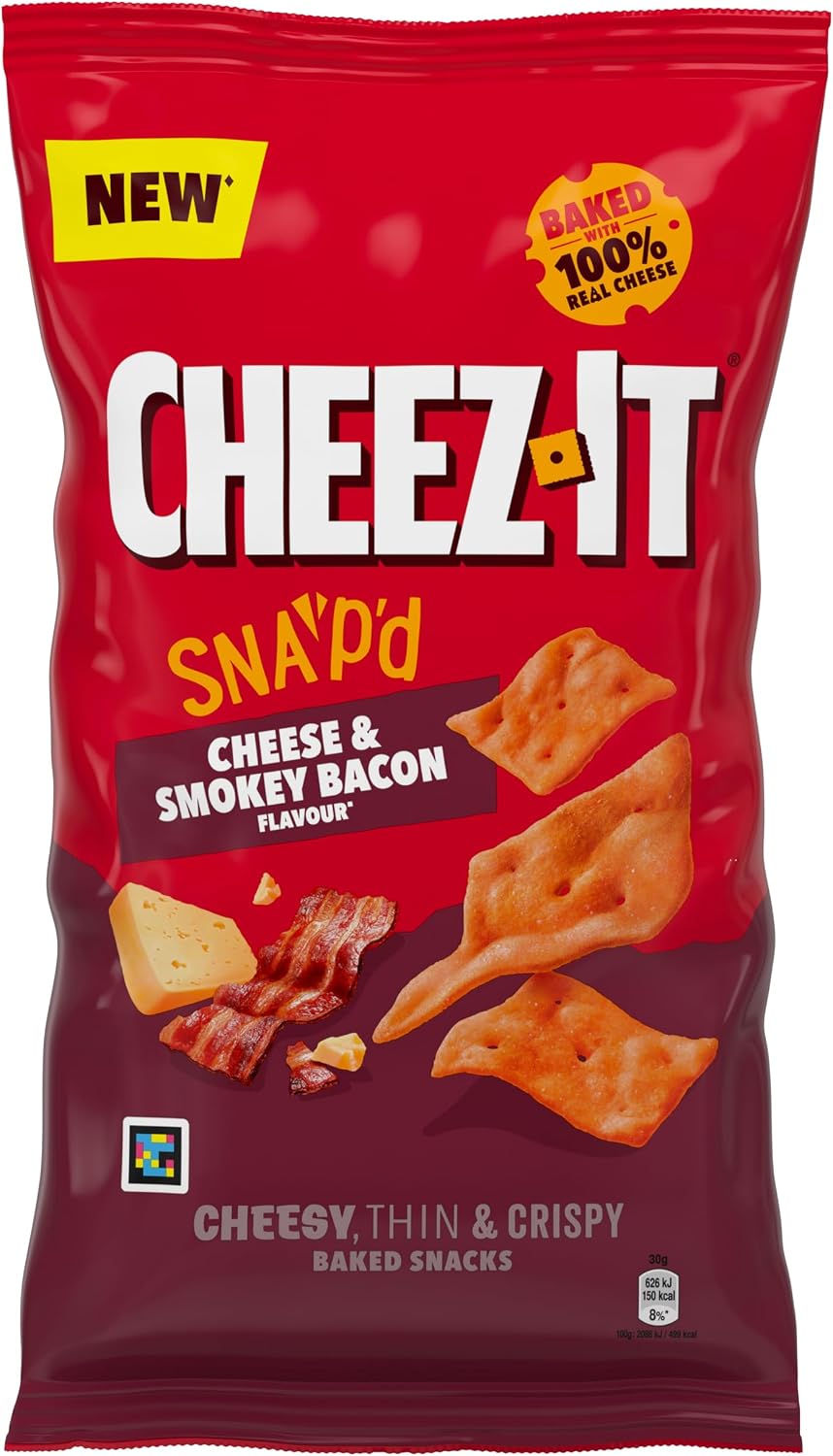 Kellogg's Cheez-It Cheese & Smokey Bacon Crackers 150g : Amazon.co.uk ...