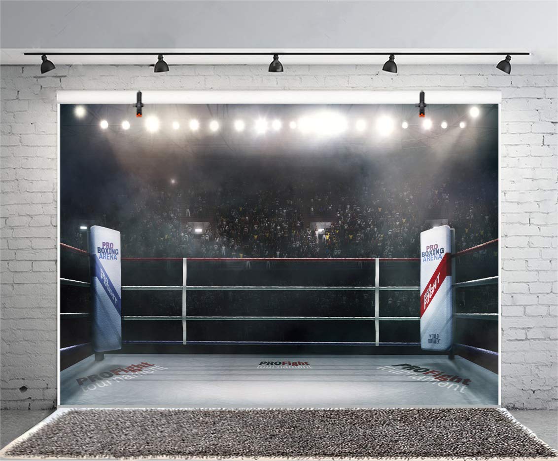 LFEEY 10x7ft Boxing Ring Backdrops for Photography Stadium Cheer ...