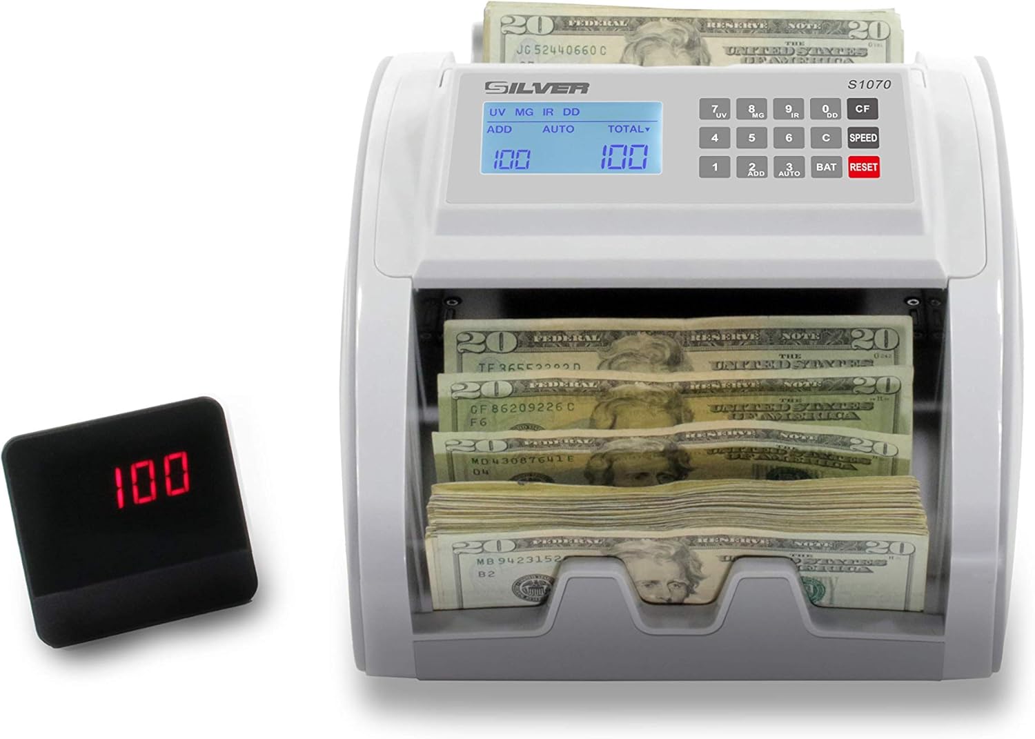 Amazon.com : New SILVER By AccuBANKER S1070 Compact Bill Counter with ...