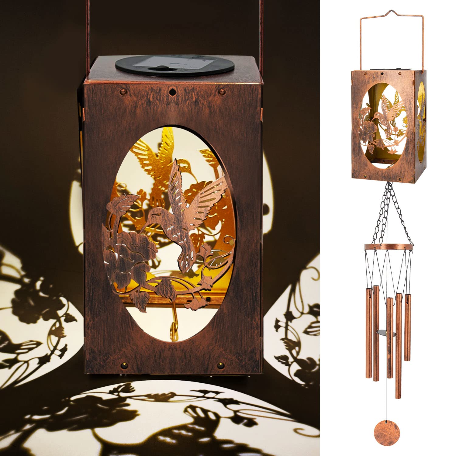 Snapklik.com : Solar Wind Chimes LED Lantern Light, Self Assembly Solar ...