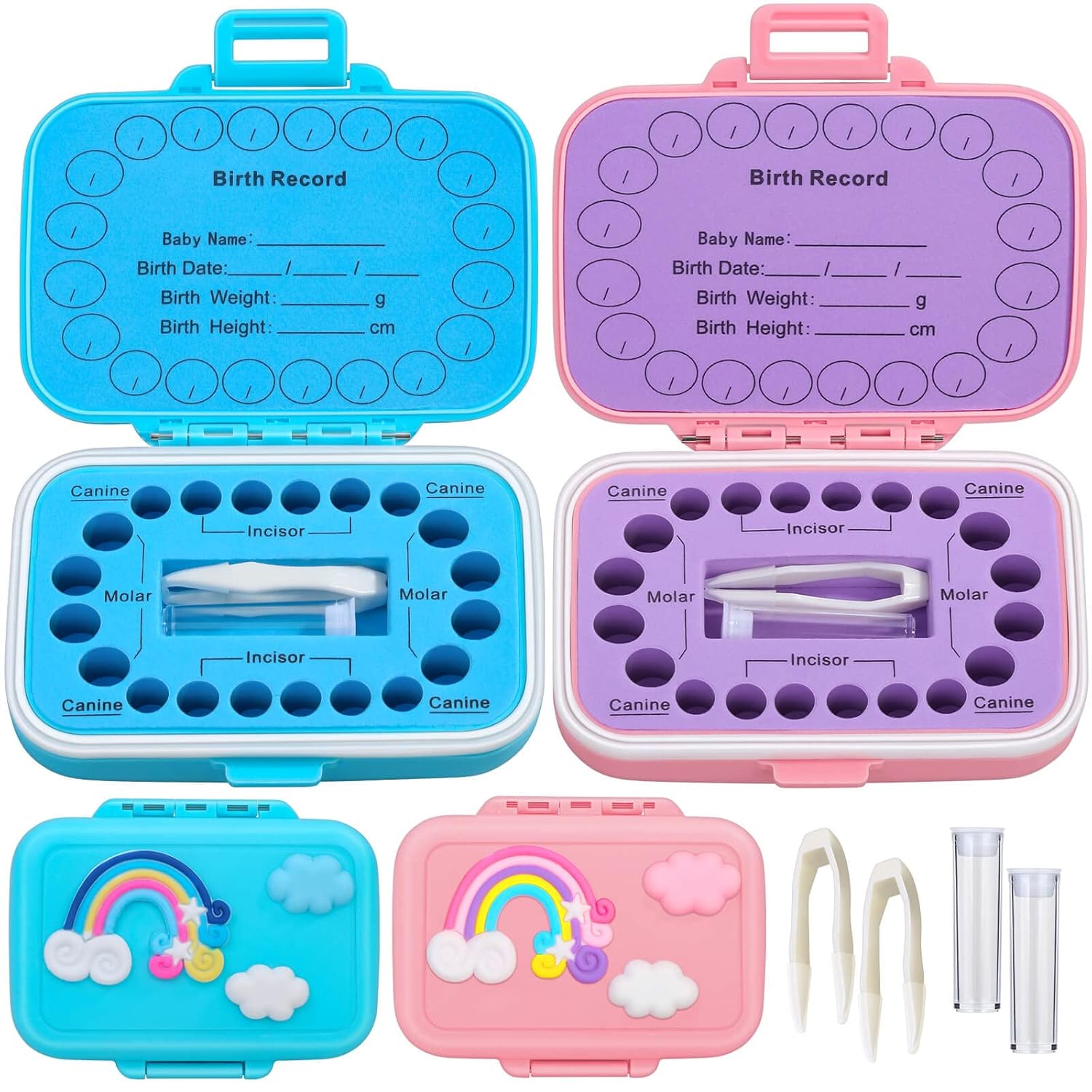 Amazon.com : Tooth Holders for Kids Keepsake, Baby Teeth Keepsake Box ...