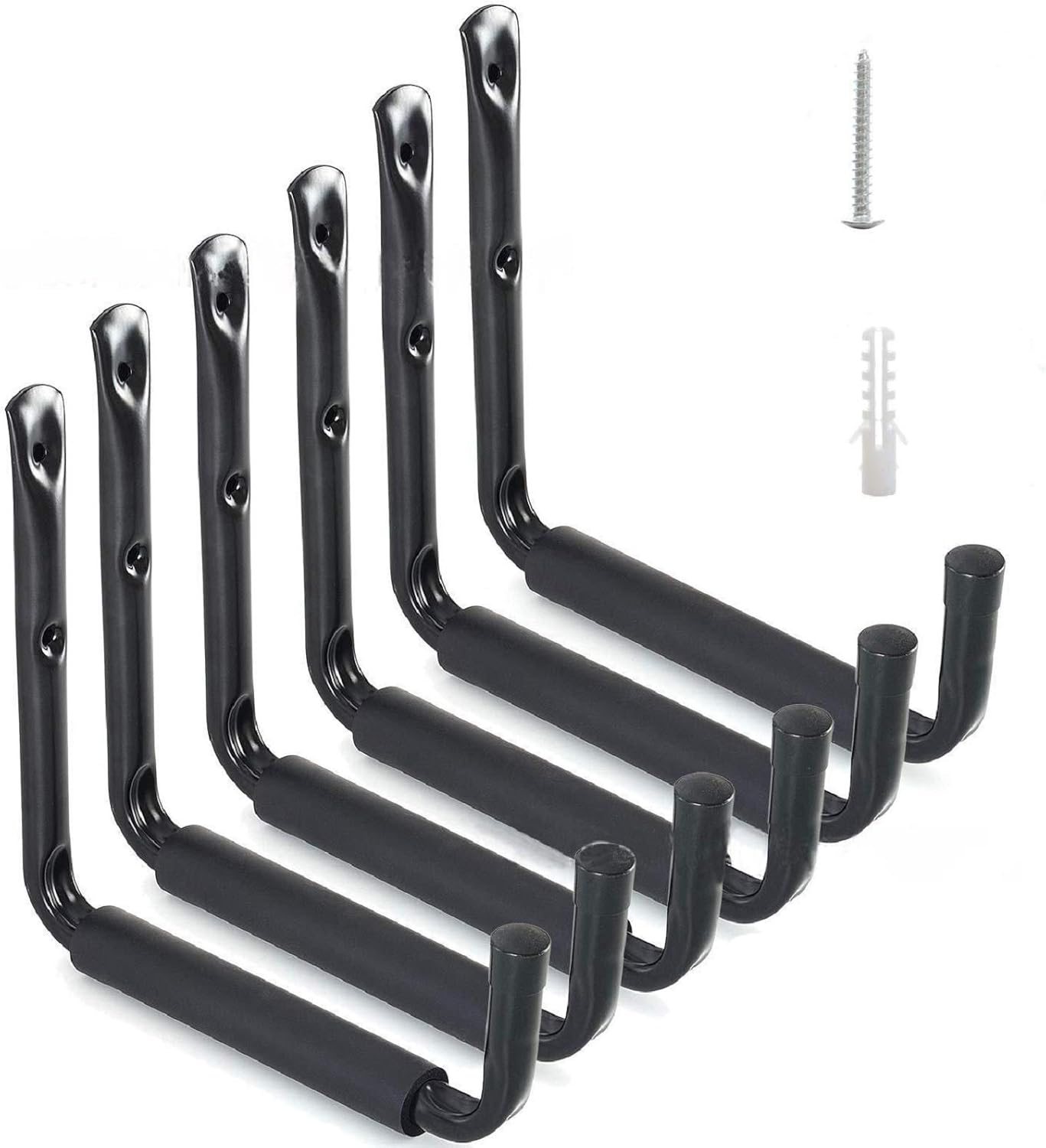 FIAMER Heavy Duty Giant Garage Storage Hook with EVA Protector, Wall ...