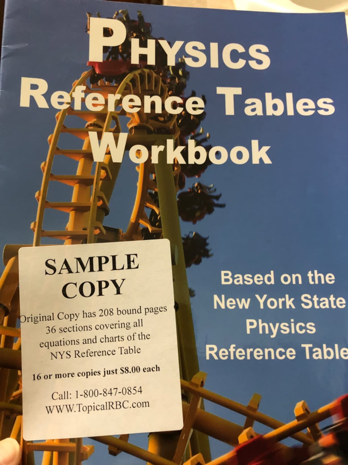 Physics Reference Tables Workbook: Ron Pasto, William Docekal ...