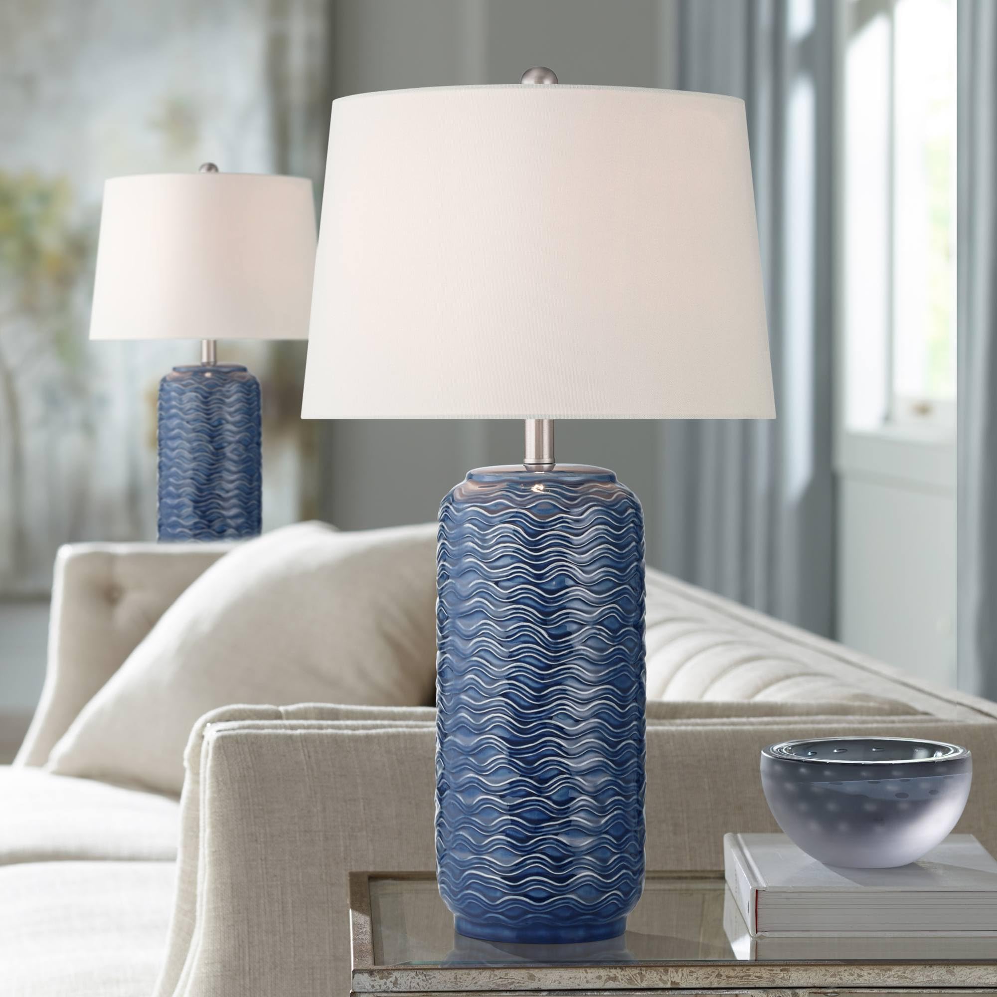 360 Lighting Waves 26 1/2" Tall Modern Coastal Table Lamps Set of 2 ...