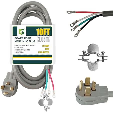 10 Ft Dryer Cord 4 Prong