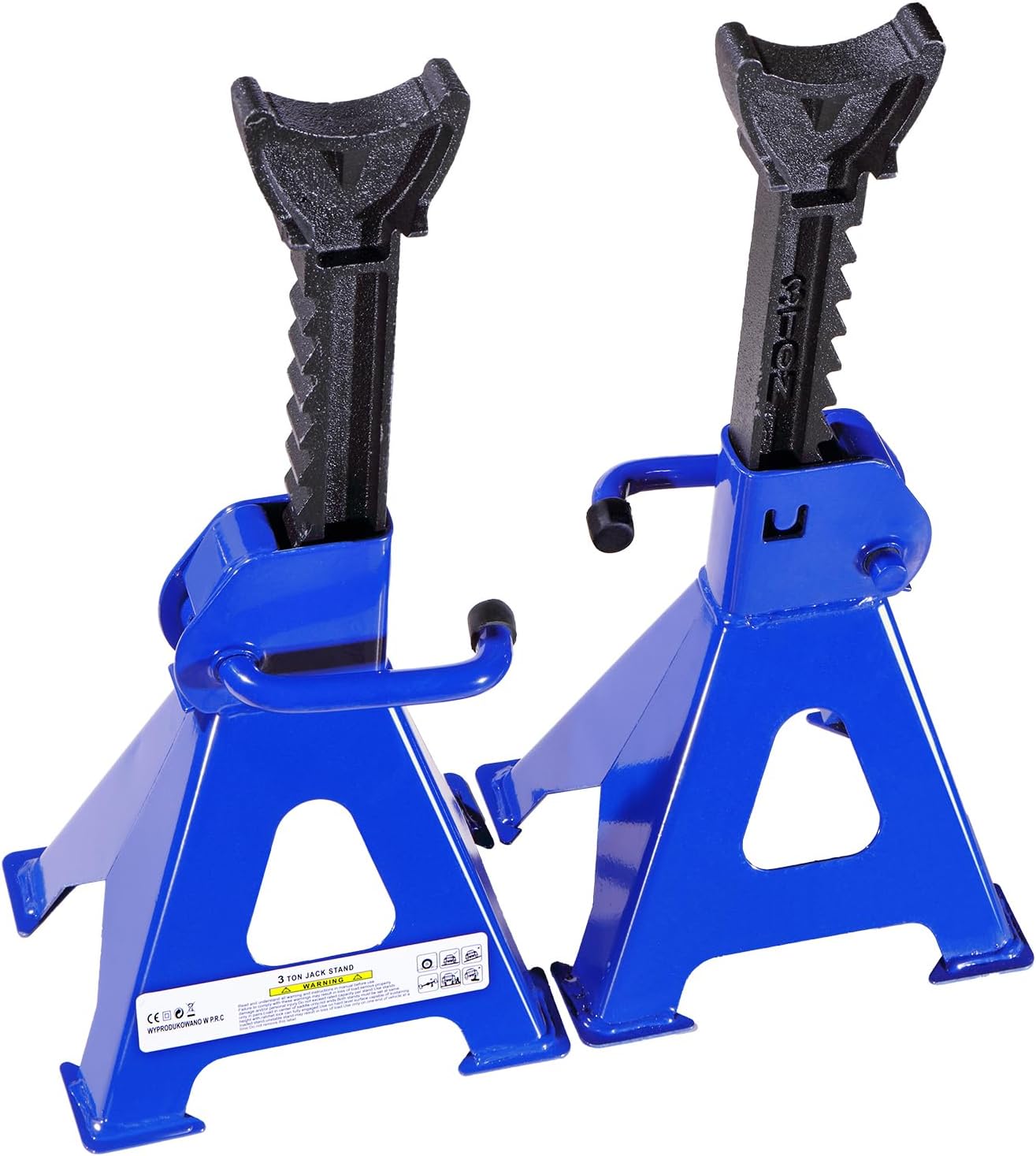 3 Ton Heavy Duty Axle Stands, Adjustable Height 29-43cm, Steel Car ...