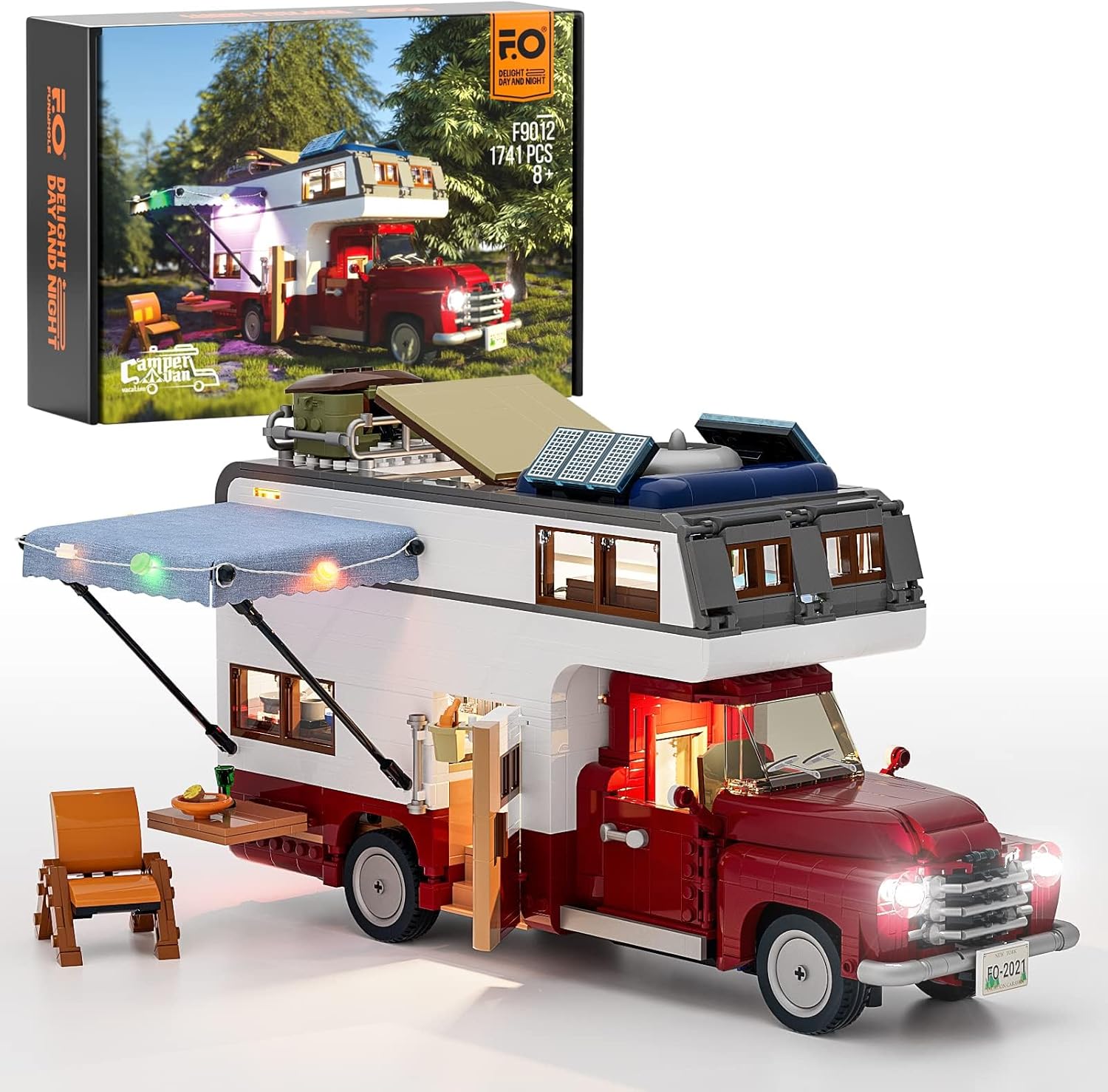 FUNWHOLE Lighting Camper-Van Building Set - The Camper Vehicles ...