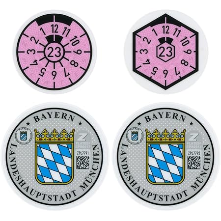 Amazon.com: Munich German License Plate Sticker Set (2023) : Automotive