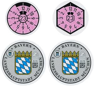 Amazon.com: Munich German License Plate Sticker Set (2023) : Automotive