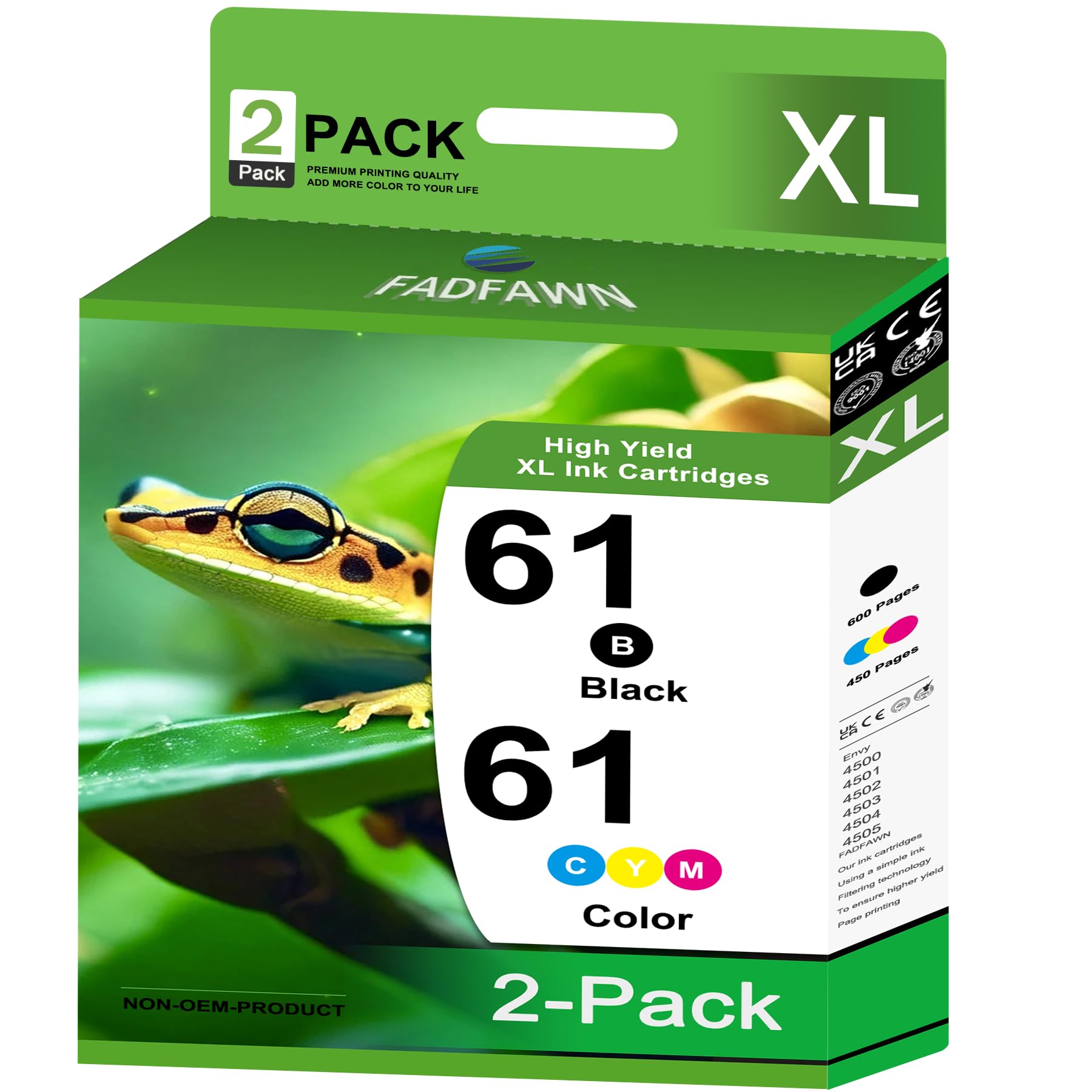 Amazon.com: 61 Ink High Yield 61XL Ink Cartridges for HP Ink 61 Black ...
