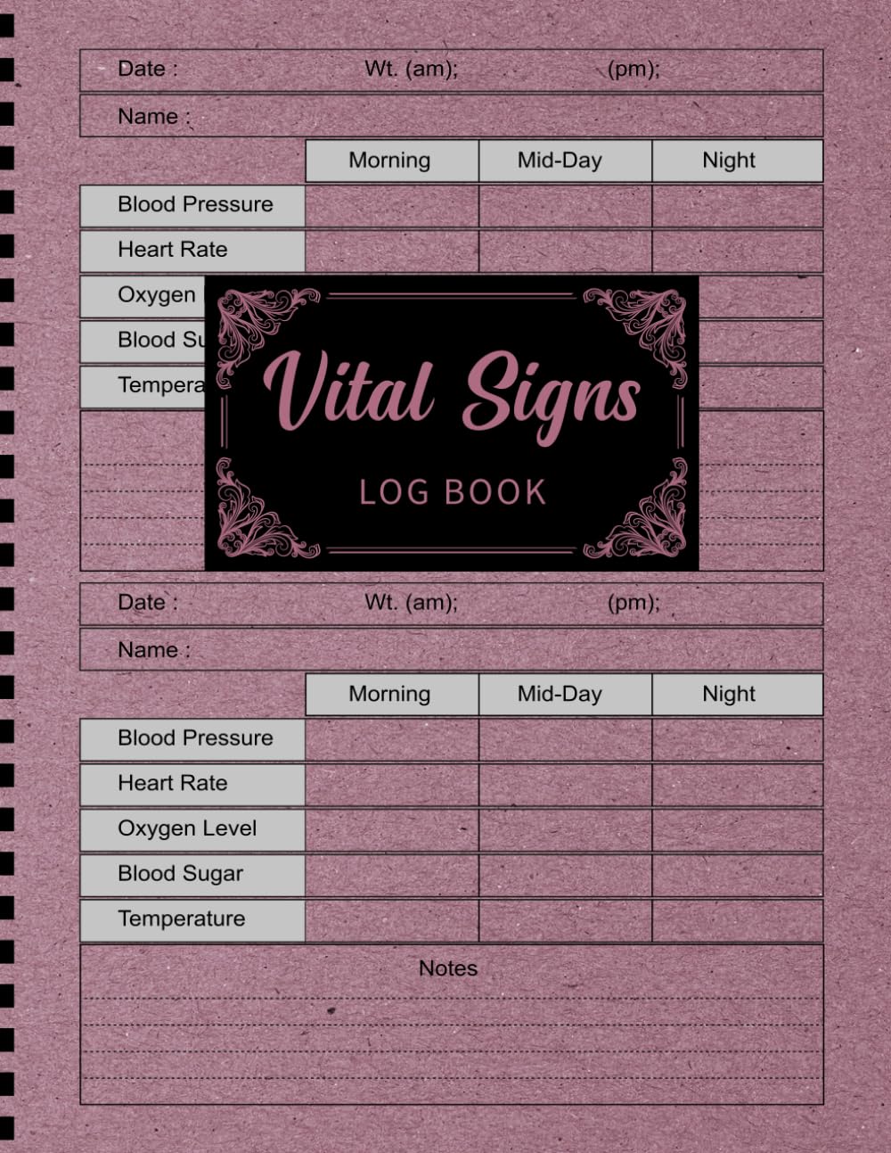 Vital Signs Log Book: Journal for Health Monitoring and Medical Records ...