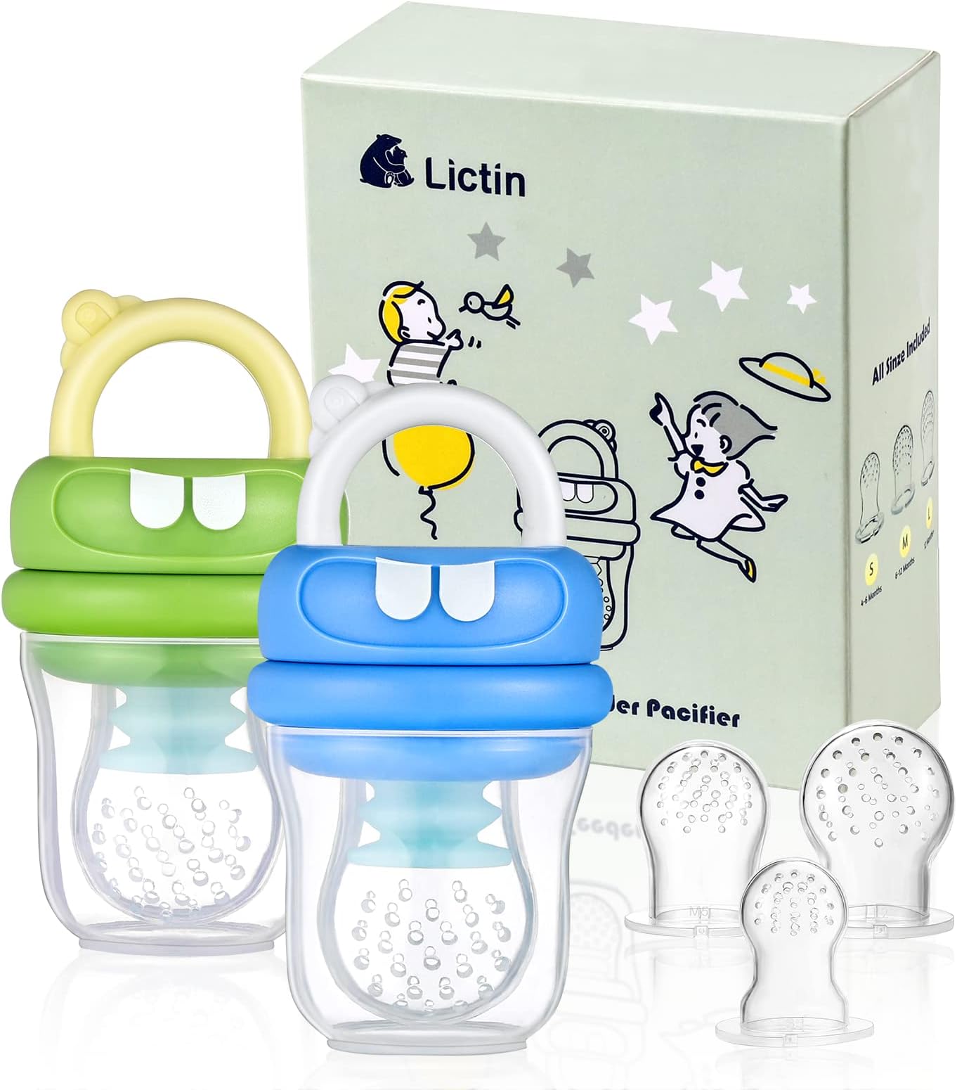 Amazon.com : Funbliss Baby Fruit Feeder Pacifier with Spoon Bottle ...