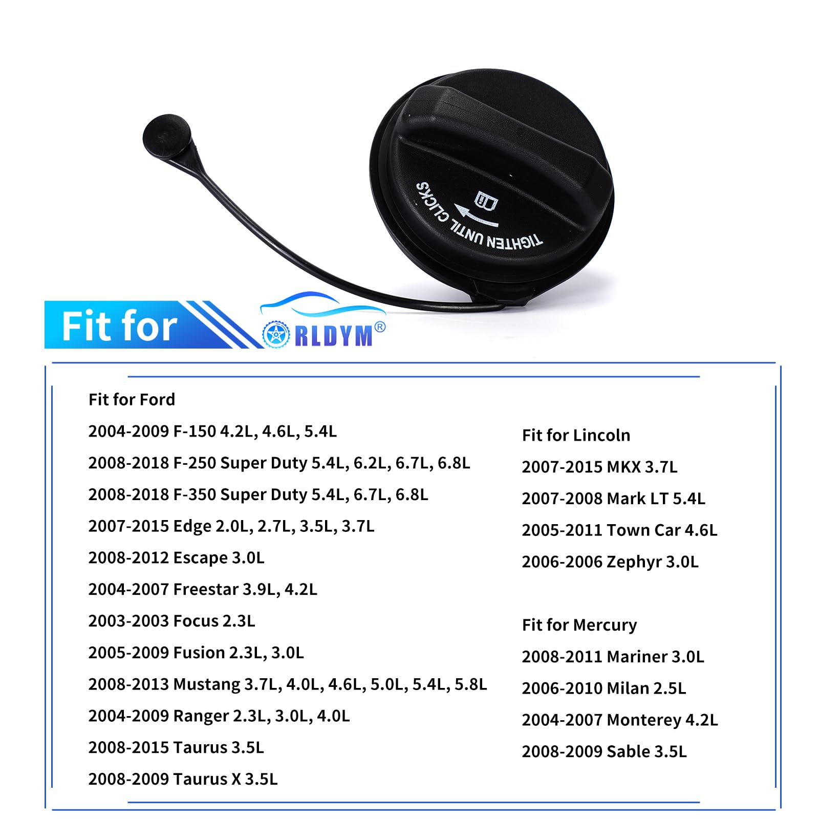 Snapklik.com : Rldym Fuel Gas Tank Caps HC3Z9030B FC-1089 For Ford F150 ...